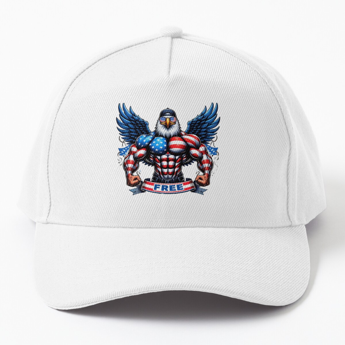 Jahat Patriotic Bald Eagle 'Free' Cap Baseball Cap, Hats For Men, Gift ...