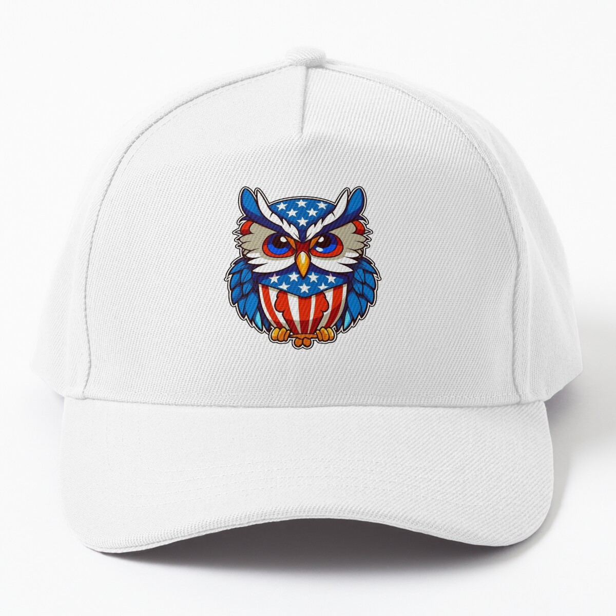 Jahat Patriotic Owl, Red White And Blue, Colorful Owl, Kawaii Style Owl ...