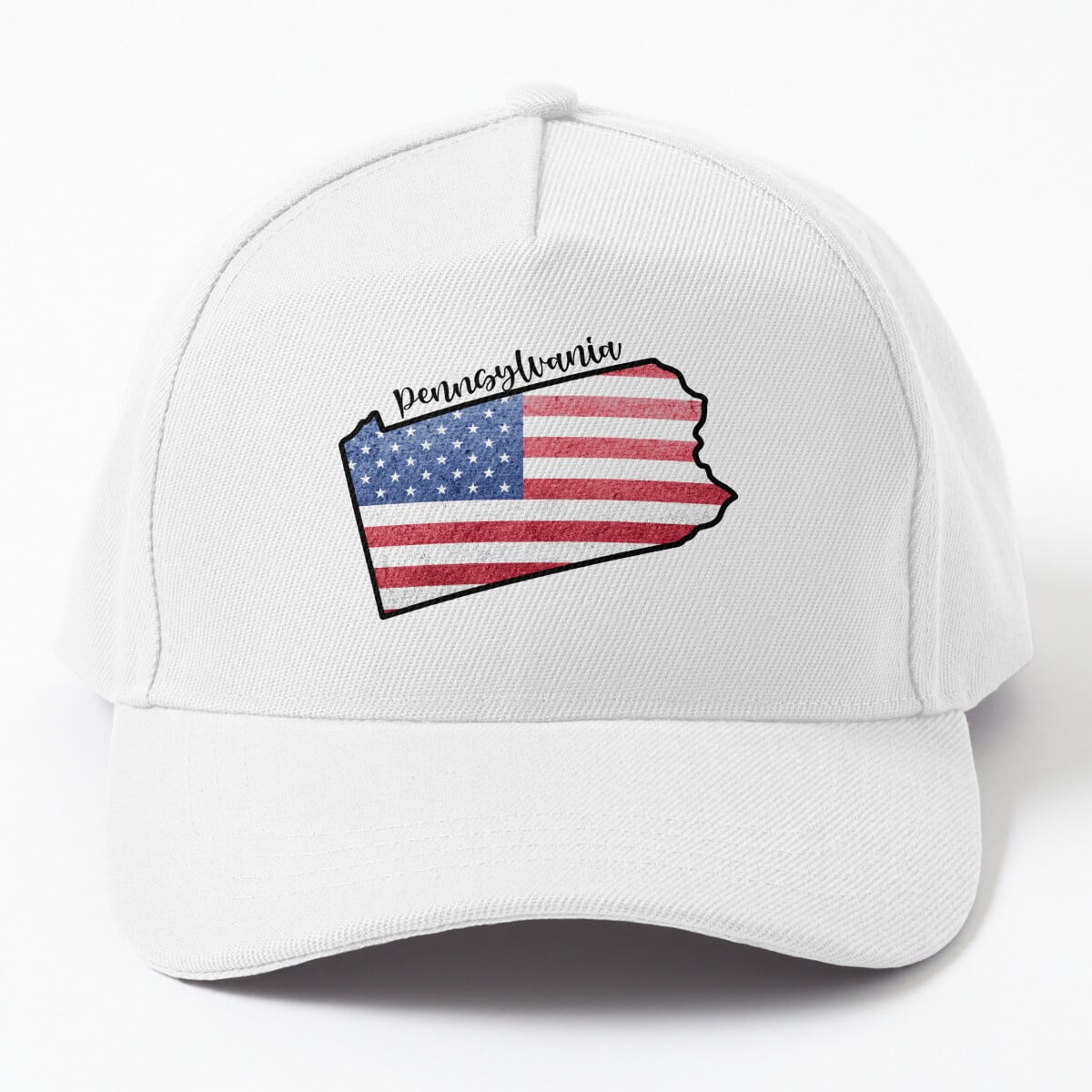 Jahat Pennsylvania State Outline With Patriotic Usa American Flag Cap ...