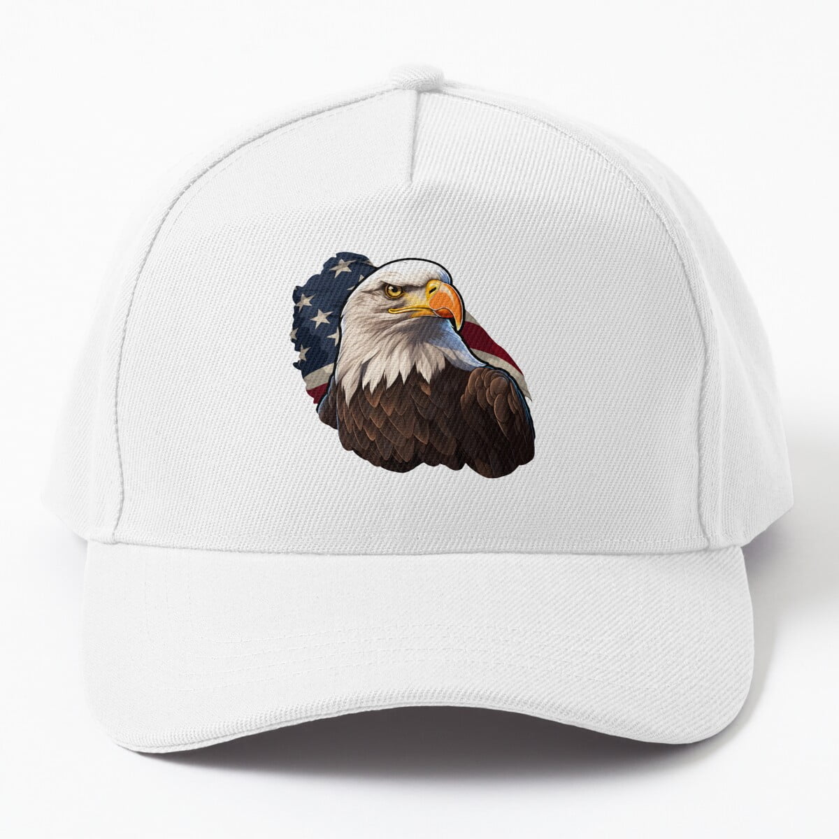 Jahat Proud Bald Eagle With American Flag 4Th Of July Cap Hats For Men ...