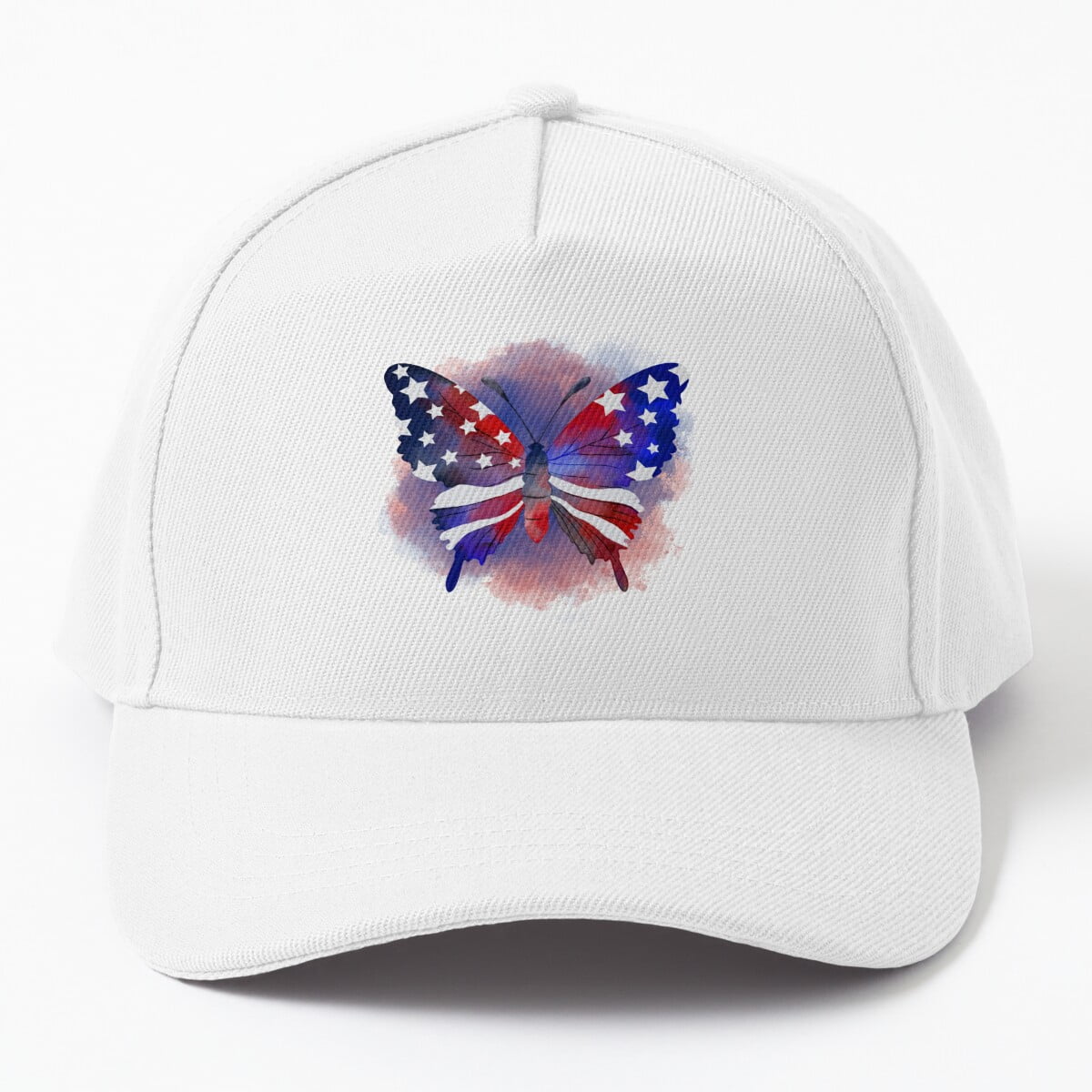 Jahat Red White And Blue Butterfly Cap Baseball Cap, Hats For Men, Gift ...