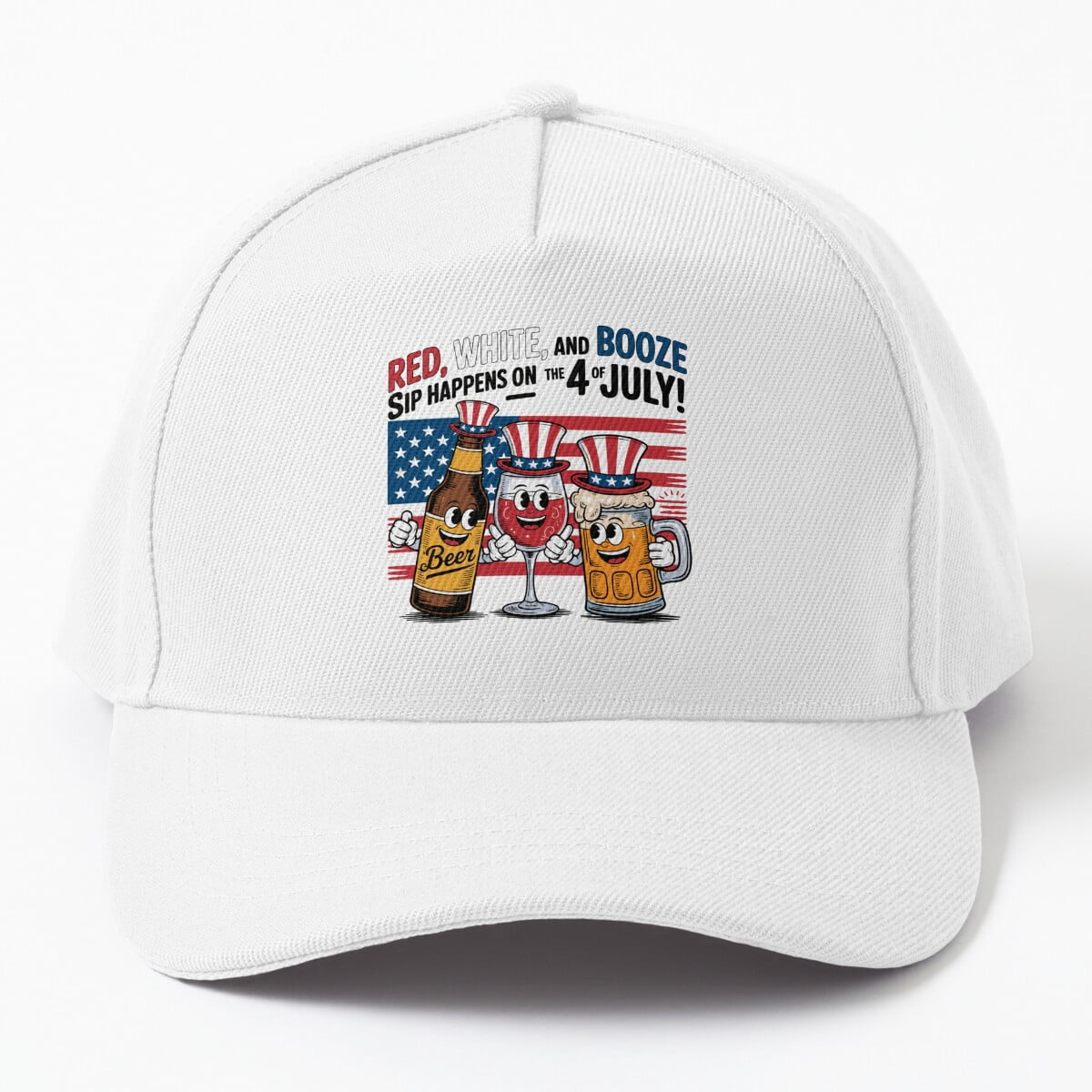 Jahat Red, White, And Booze – Sip Happens On The 4Th Of July! Cap ...