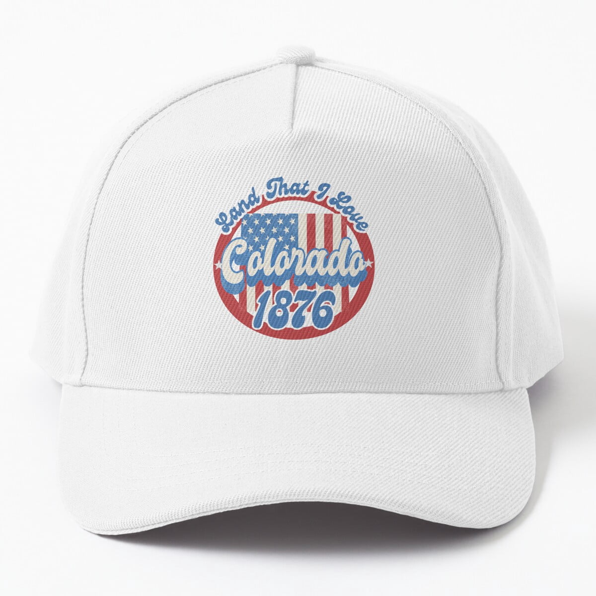 Jahat Red White & Blue Colorado Land That I Love 1876 Design Cap ...