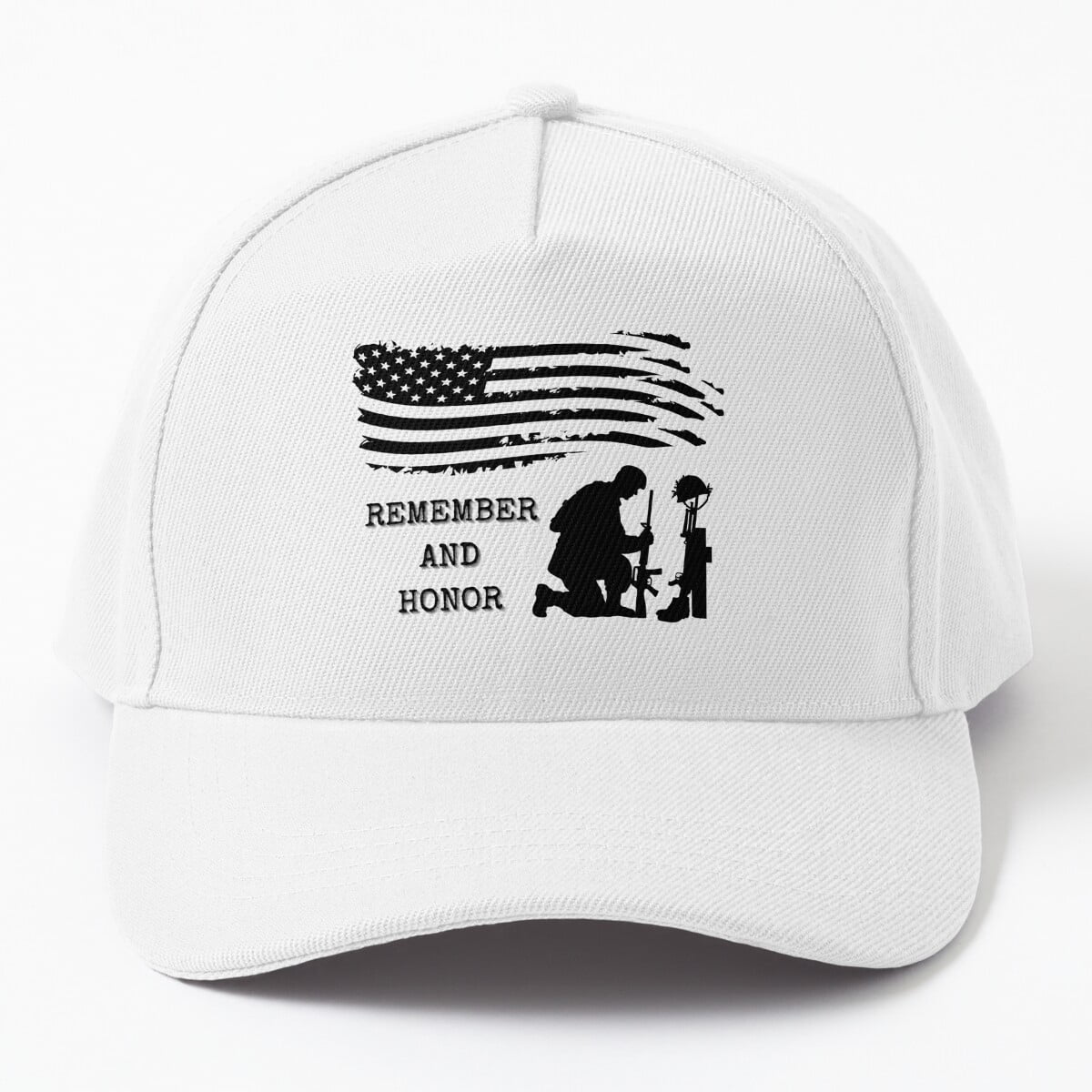 Jahat Remember And Honor Kneeling Soldier Cap Baseball Cap, Hats For ...
