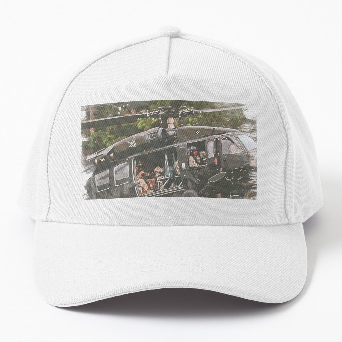 Jahat Us Soldiers, Black Hawk Helicopter Watercolor Cap Hats For Men ...