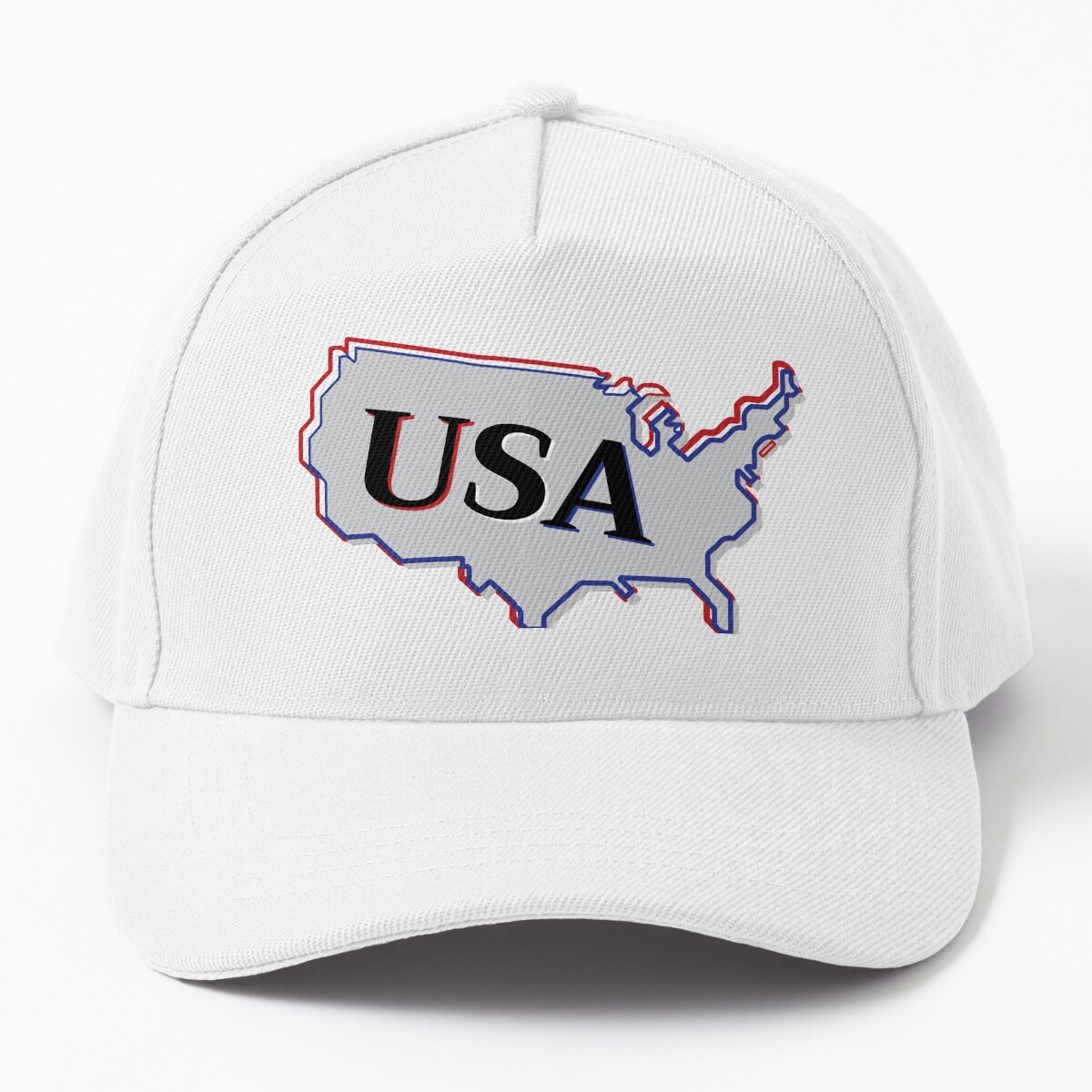 Jahat Usa Patriotic Map, Retro Typography Patriotic 4Th Of July Cap ...