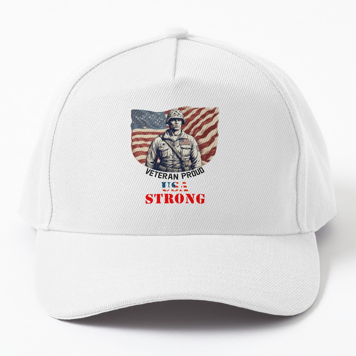 Jahat Vintage Veteran Proud Usa Strong Patriotic, Graphic American Flag ...