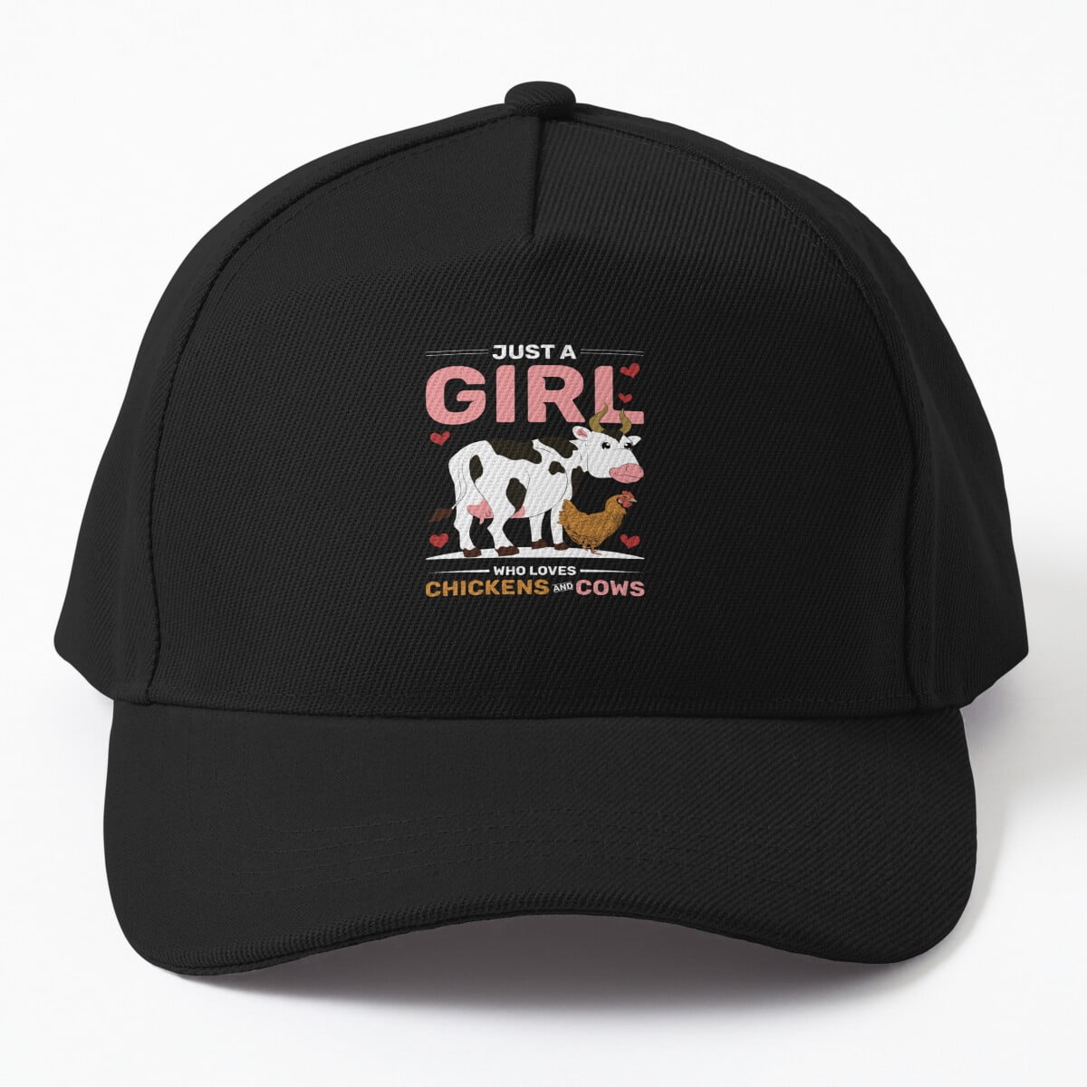 Jahat Women Farmer Cow Lover Girls Farming Farm Animals Chicken Cap ...