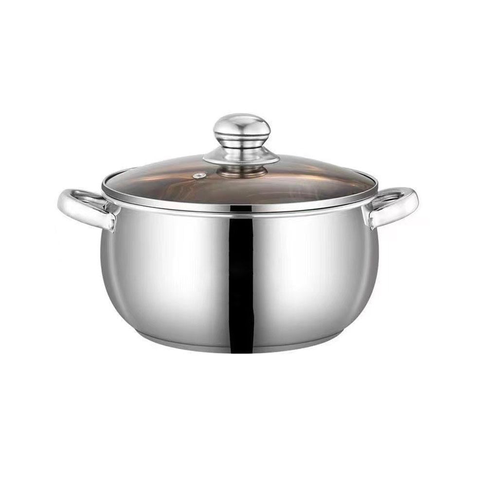 Jahhsay® Large Capacity Thickened Stainless Steel Soup Pot Double Ear ...