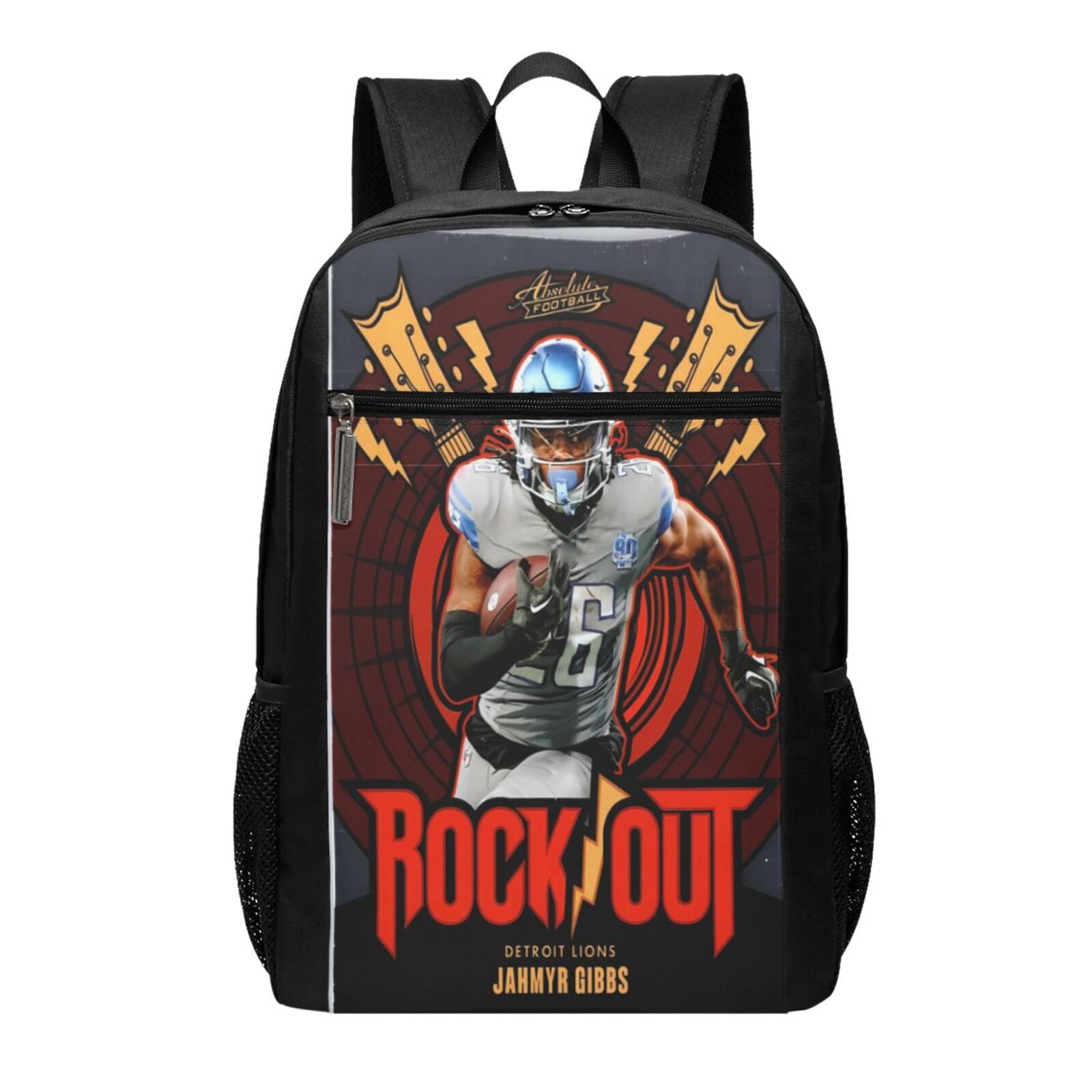 Jahmyr Gibbs Custom Simple Casual Sports Backpack, Football Team Logo ...