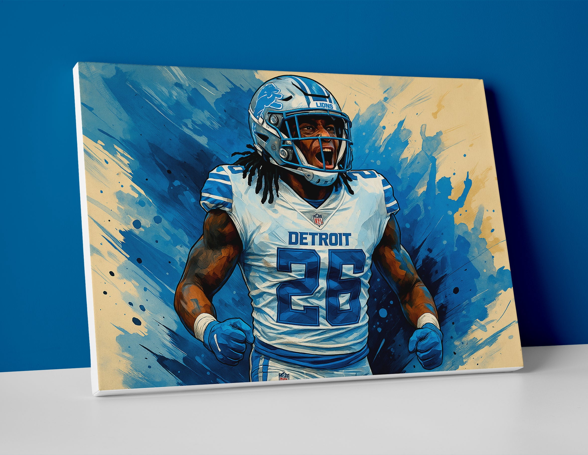 Jahmyr Gibbs Poster or Canvas Wall Art - Walmart.com