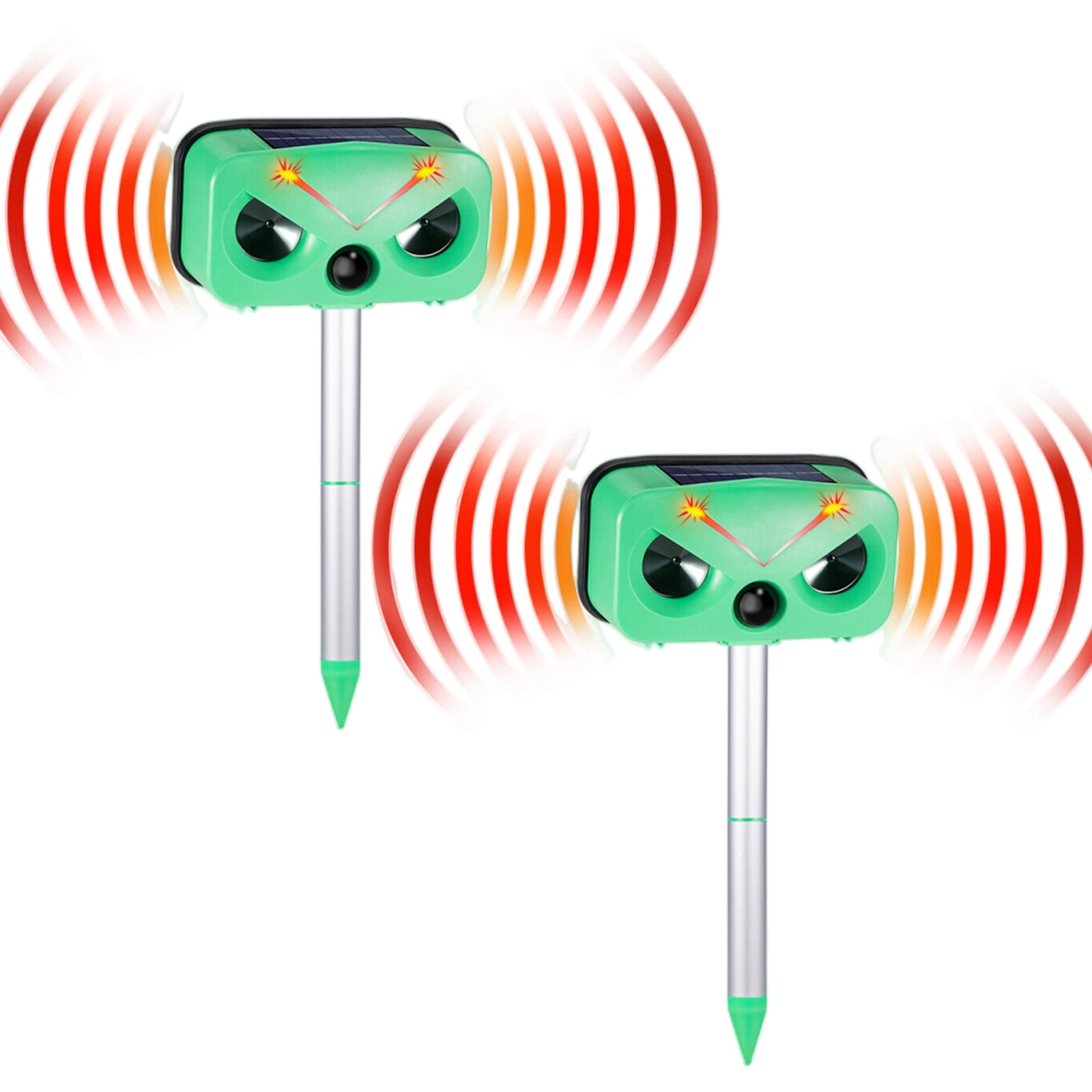 Jahy2Tech 2Pack Ultrasonic Outdoor Animal Repeller, Outdoor Solar ...