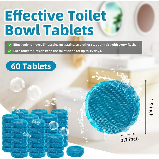 Jahy2Tech Automatic Toilet Tank Cleaner 60 Pack Tablets Deodorizing ...