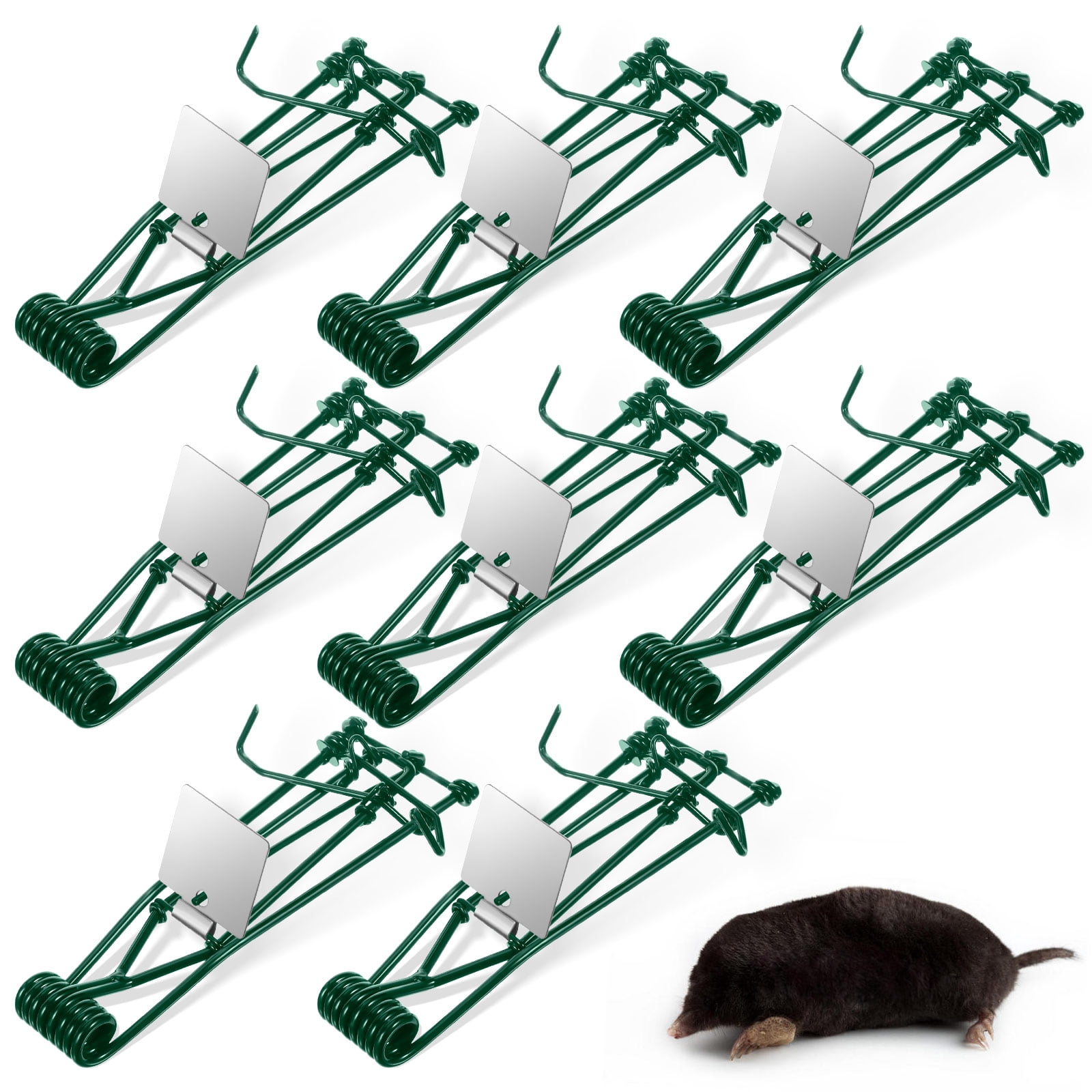Jahy2Tech Metal Tactical Rat Vole Traps 12-Pack Outdoor Reusable Gopher ...