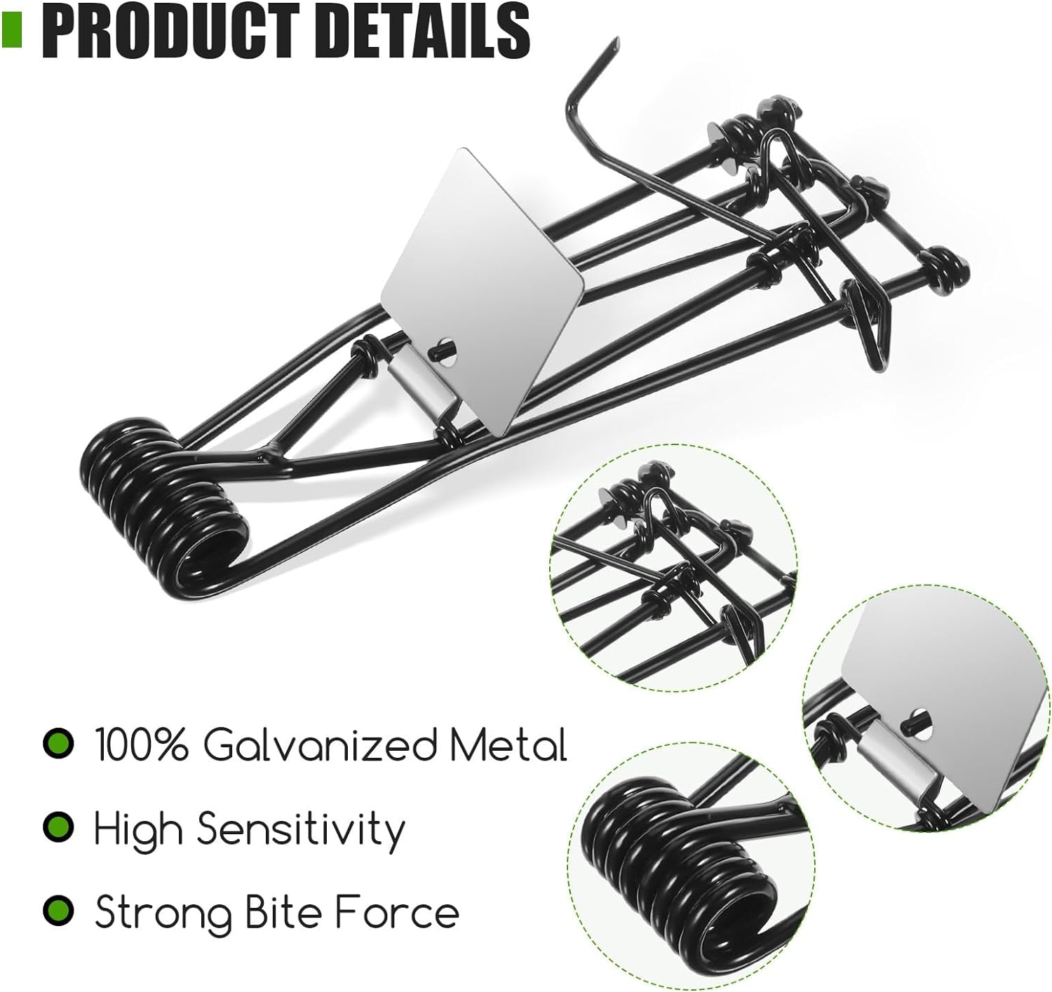 Jahy2Tech Safe & Reliable 8-Pack Mole Trap for Lawns – No Bait Needed ...