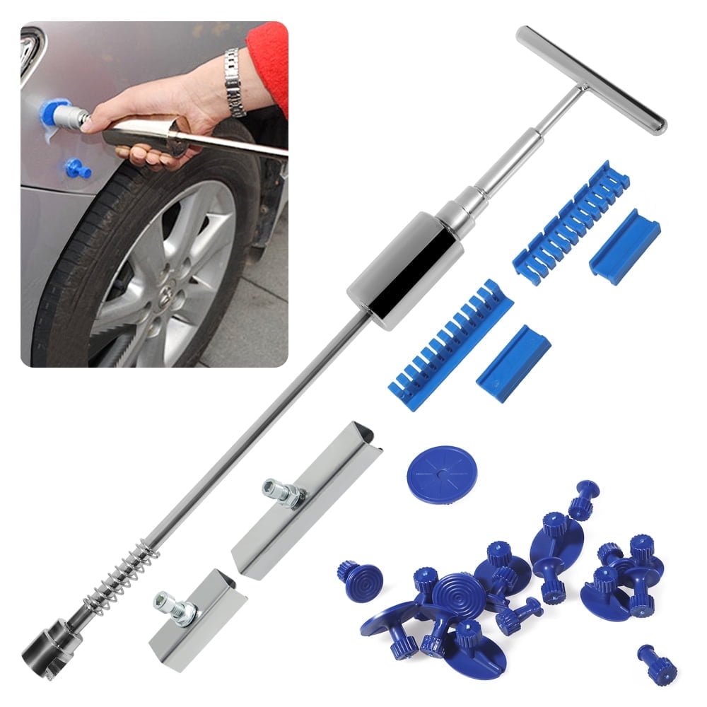 JahyElec 2 In 1 T-Shaped Dent Repair Tool Kit With 18 Labels Durable ...