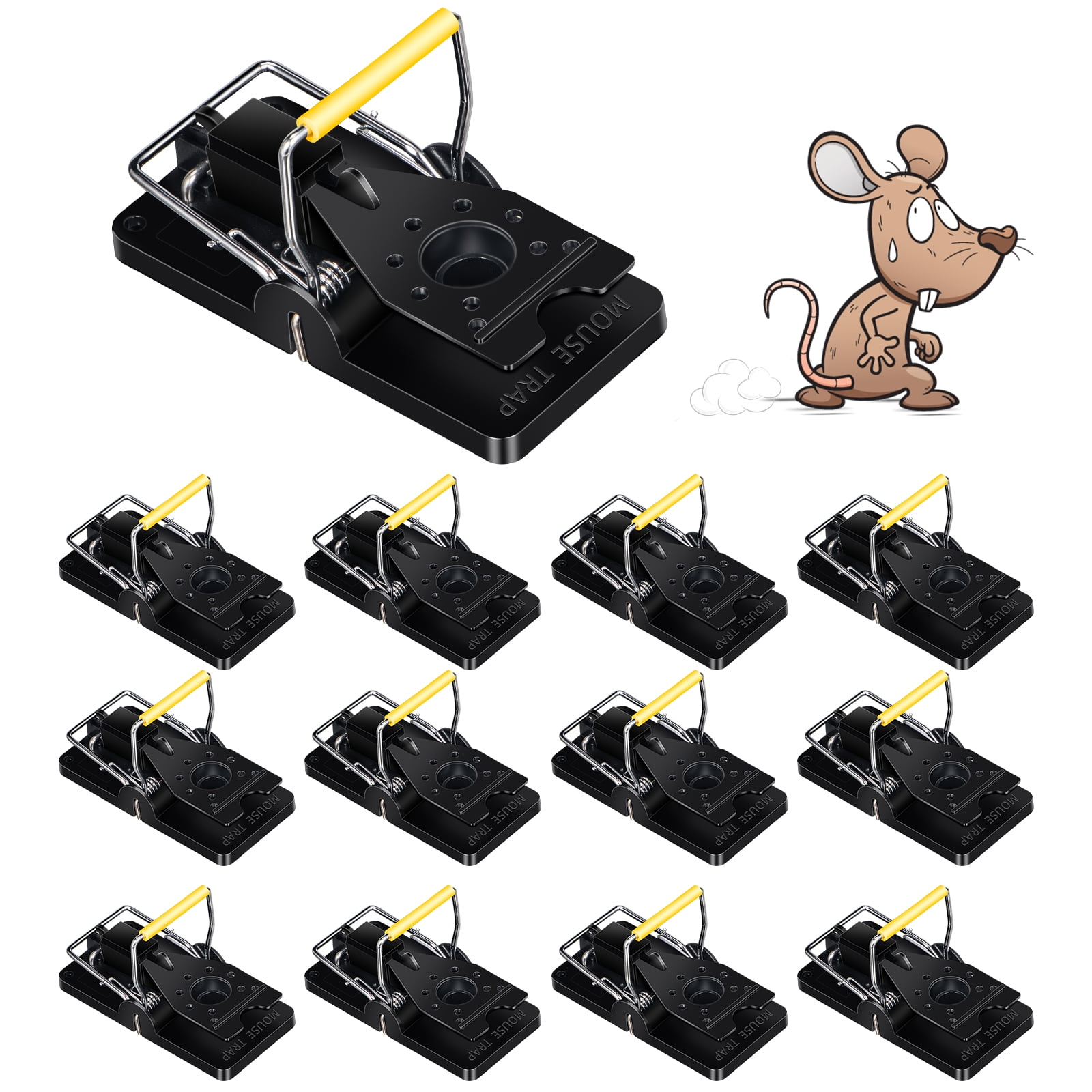 JahyShow 12 Pcs Mouse Traps, Small Rat Trap with Sensitive Trigger ...