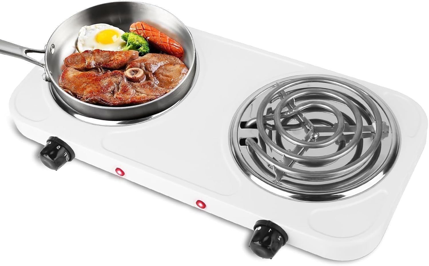 JahyShow Electric Double Burner 2000W Portable Hot Plate for Cooking ...
