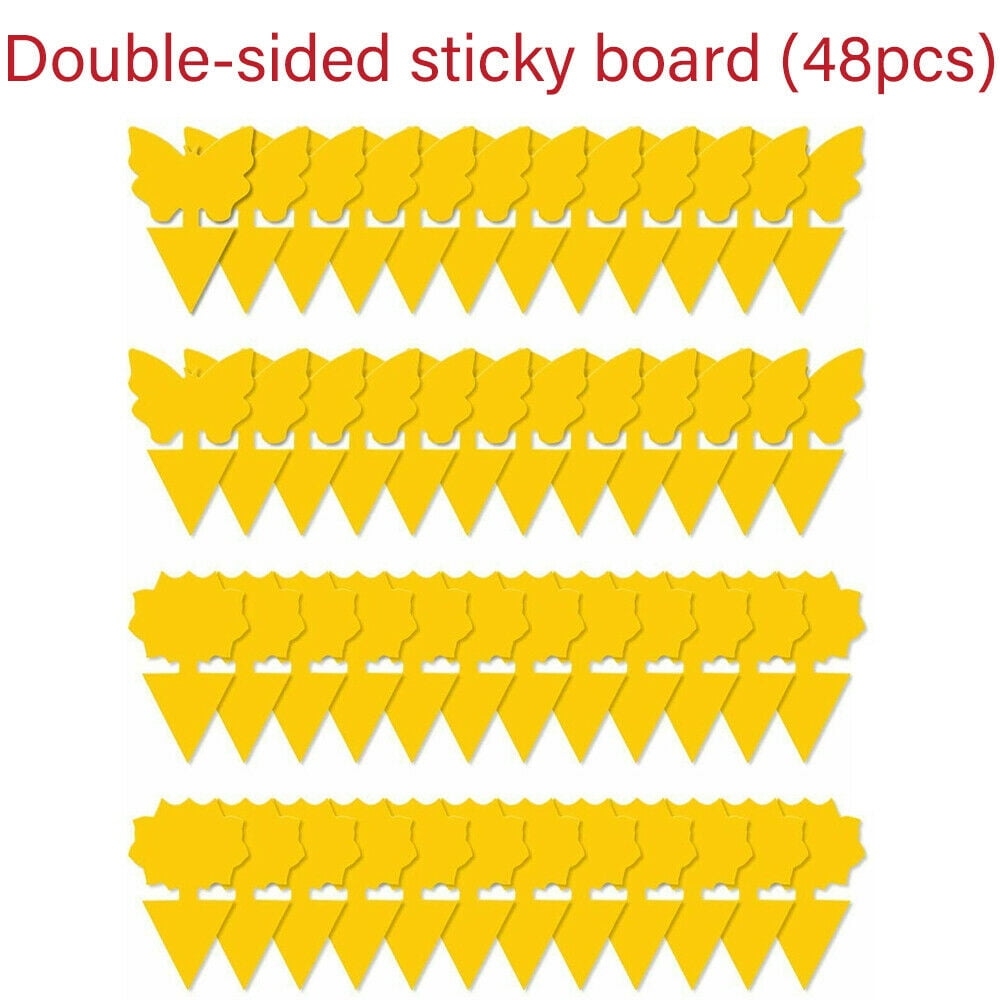 JahyShow 48Pcs Sticky Fly Pest Control Strips for Outdoor/Indoor Plants ...