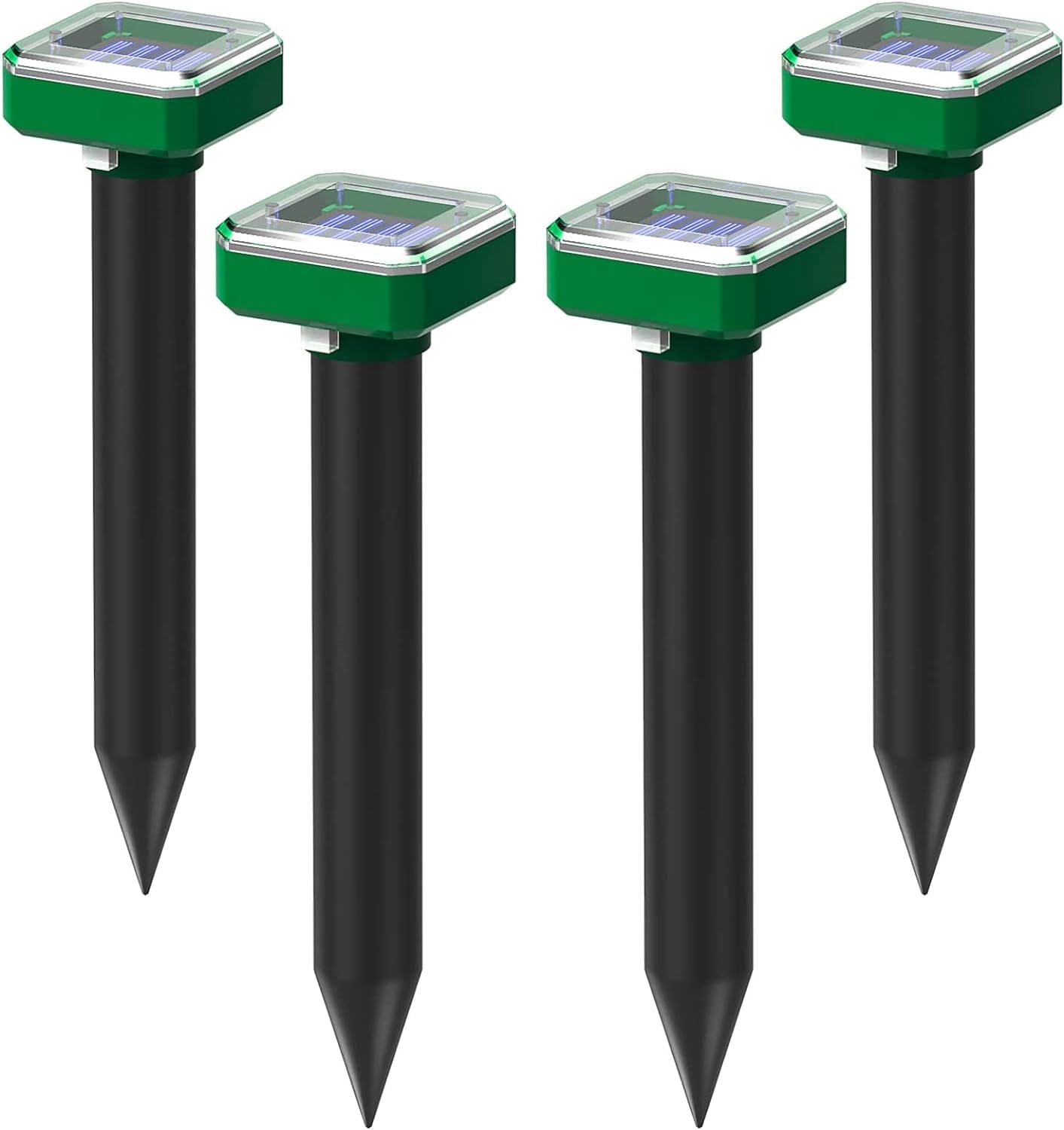 JahyShow 4Pcs Solar Snake Repeller Ultrasonic Pest Mole Mice Rodent Rat ...