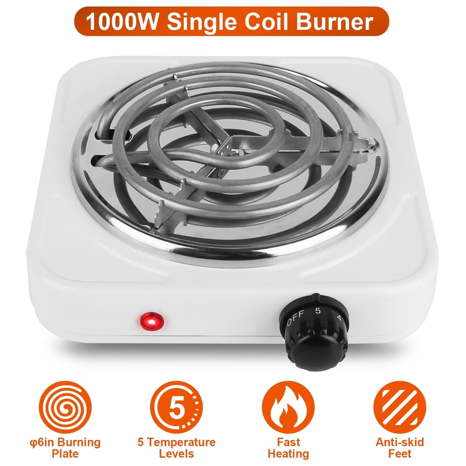 JahyShow Electric Hot Plate Single Burner for Cooking At Home Dorm ...