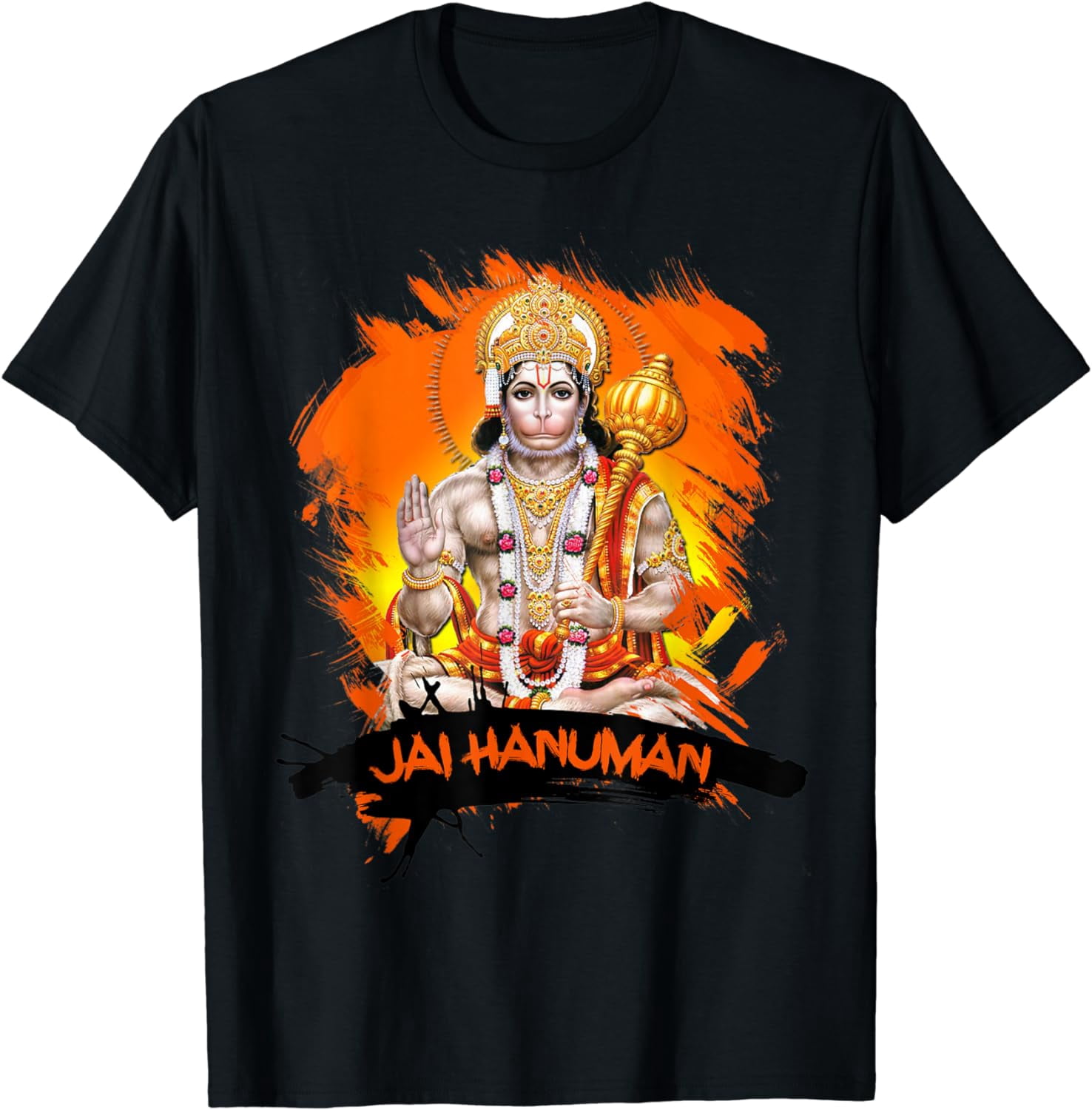 Jai Hanuman Hindu God Worshipping T-Shirt - Walmart.com
