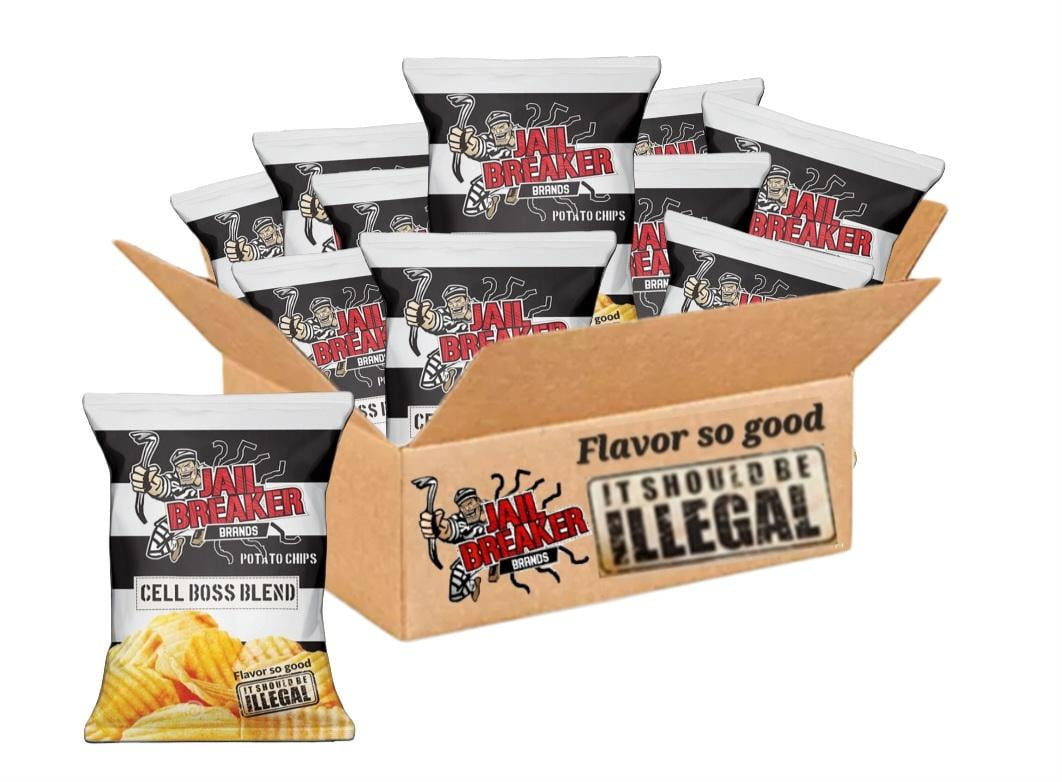 Jail Breaker Brands Cell Boss Blend Potato chips, 1.5 oz bags (Pack of ...