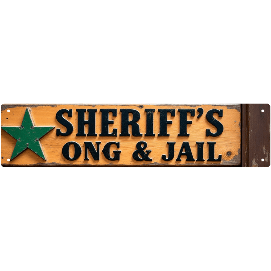 Jail Humor Tin Sign - 16x4 Inch - Ideal for Garage, Lounge, Man Cave ...