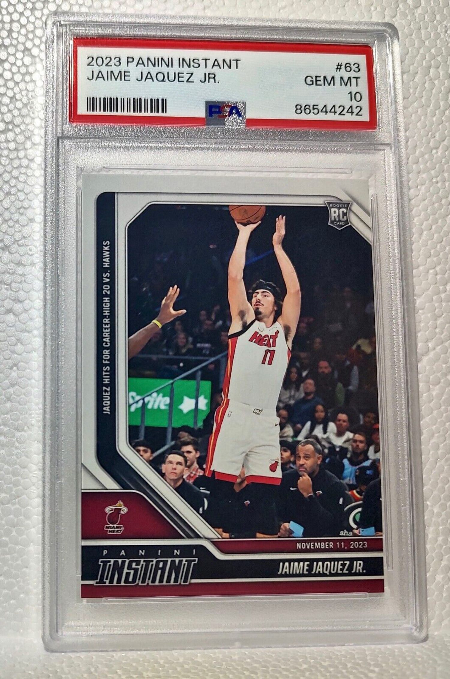 Jaime Jaquez Jr. 2023-24 Panini #63 NBA Rookie Card 1 of 183 PSA 10 Gem Mint - Walmart.com