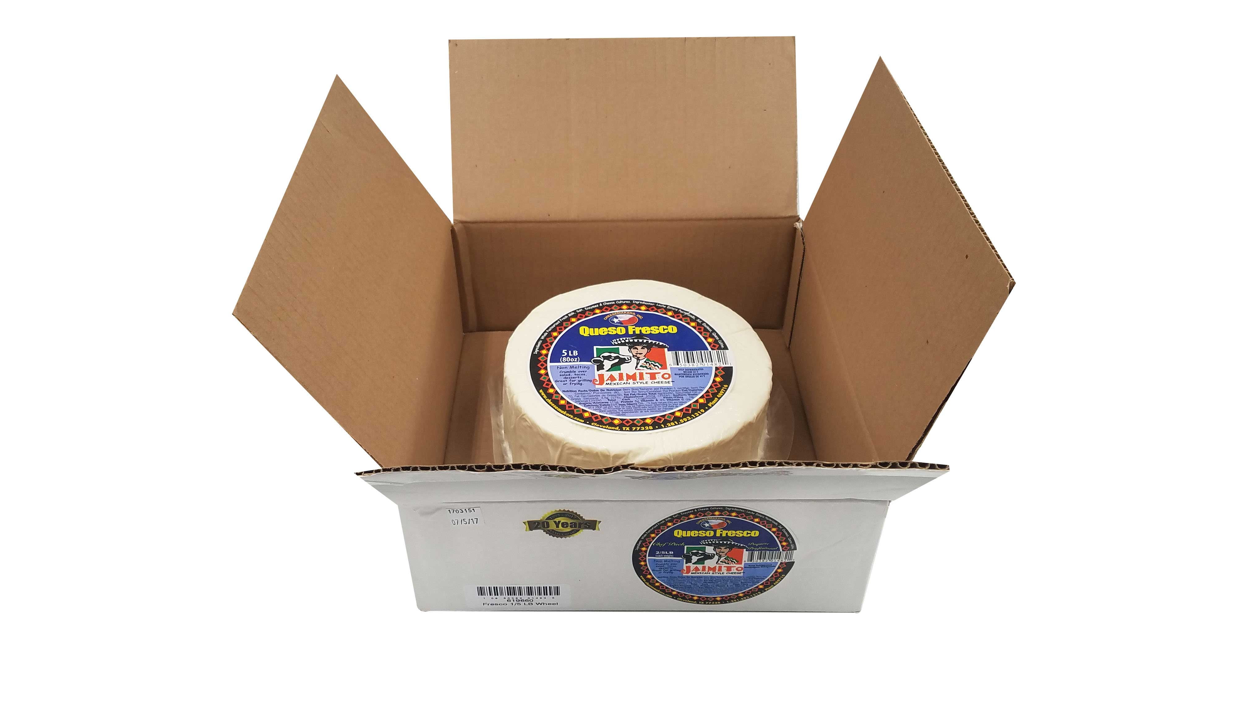 Jaimito Mexican Style Fresco Wheel Cheese, 5 Pound -- 1 each. - Walmart.com