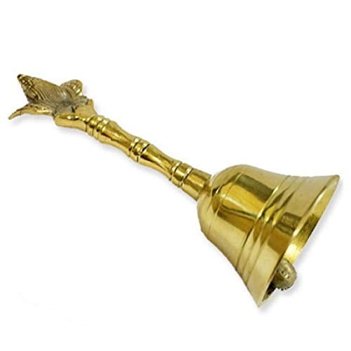 Jain Metal Store Brass Garud Ghanti Puja Bell - Gold (13Cm X 8 X 8 ...