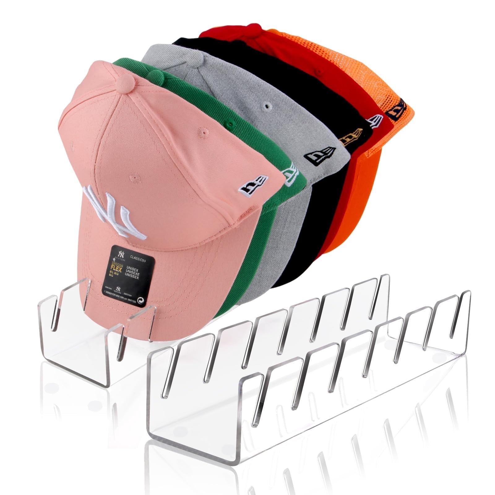 Jaina Hat Stand for Baseball Caps, 2 Pcs No Install Acrylic Hat ...