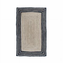 Jaipur Art And Craft Bohemian Rectangle Scallop White, Brown Jute Area ...