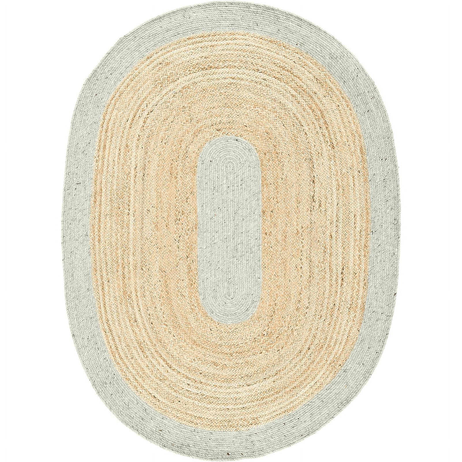 Jaipur Art And Craft Braided Oval Shape Handmade Jute Area Rug with ...