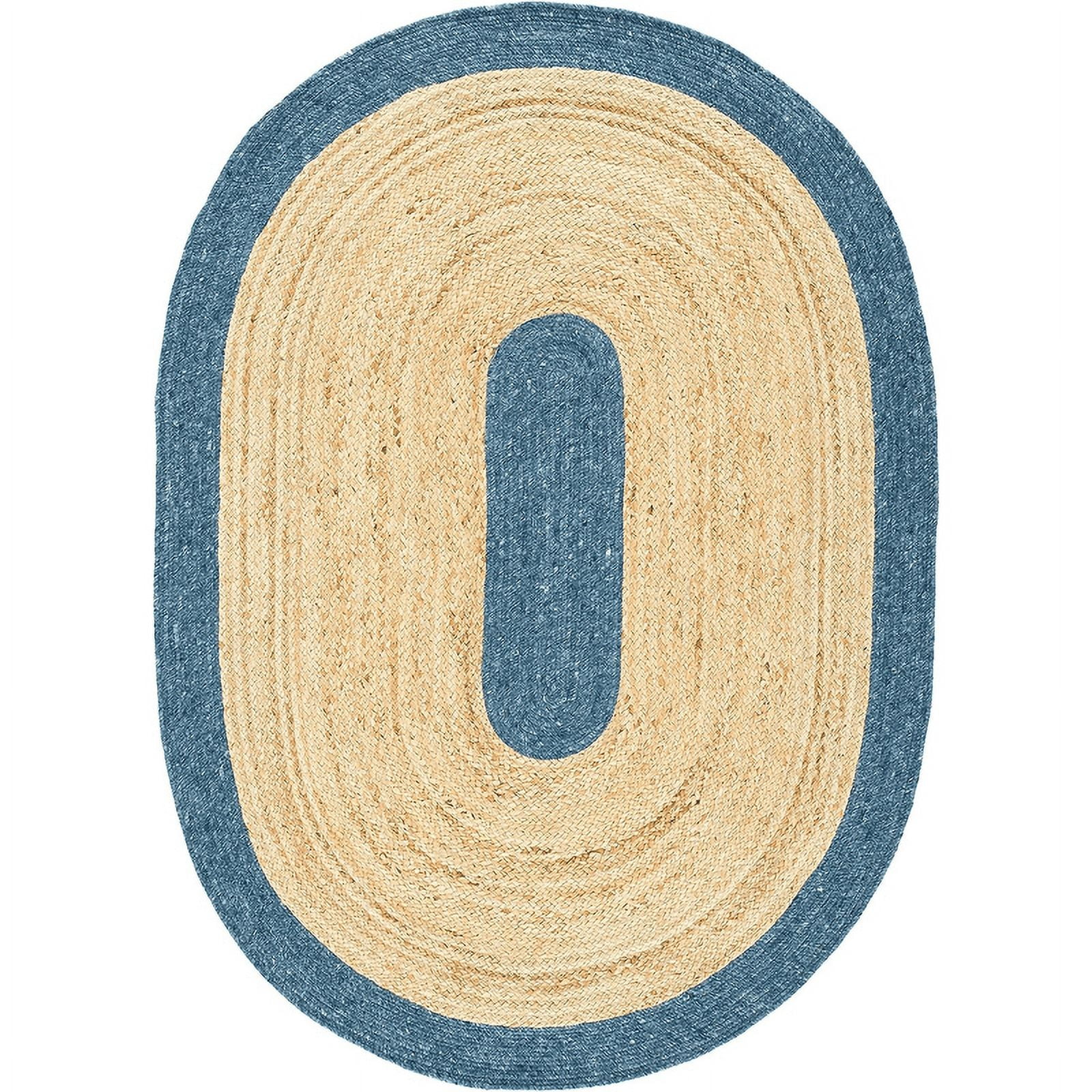 Jaipur Art And Craft Braided Oval Shape Handmade Jute Area Rug with ...