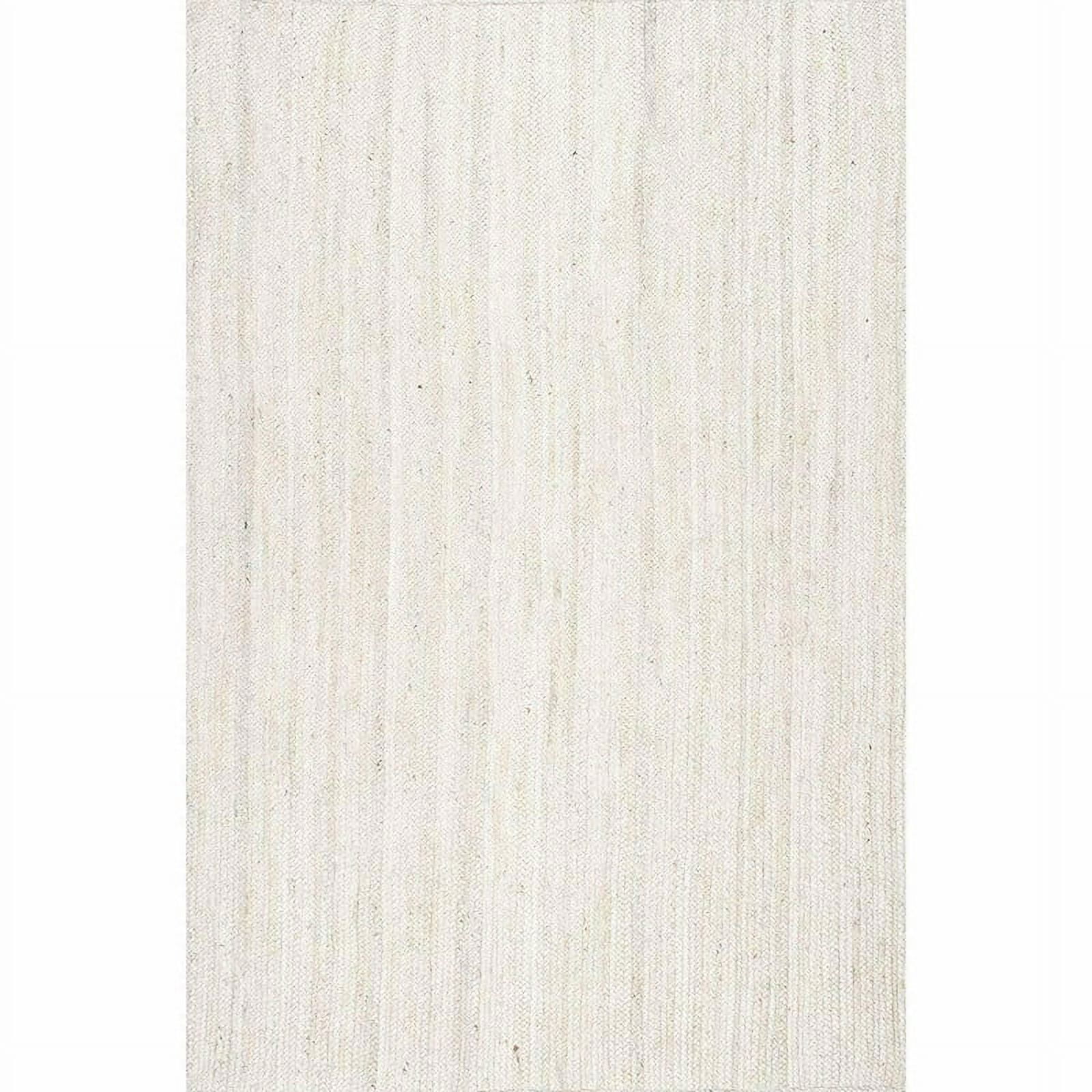 Jaipur Art And Craft Natural Fiber White Jute Handmade 6x6 Square feet ...