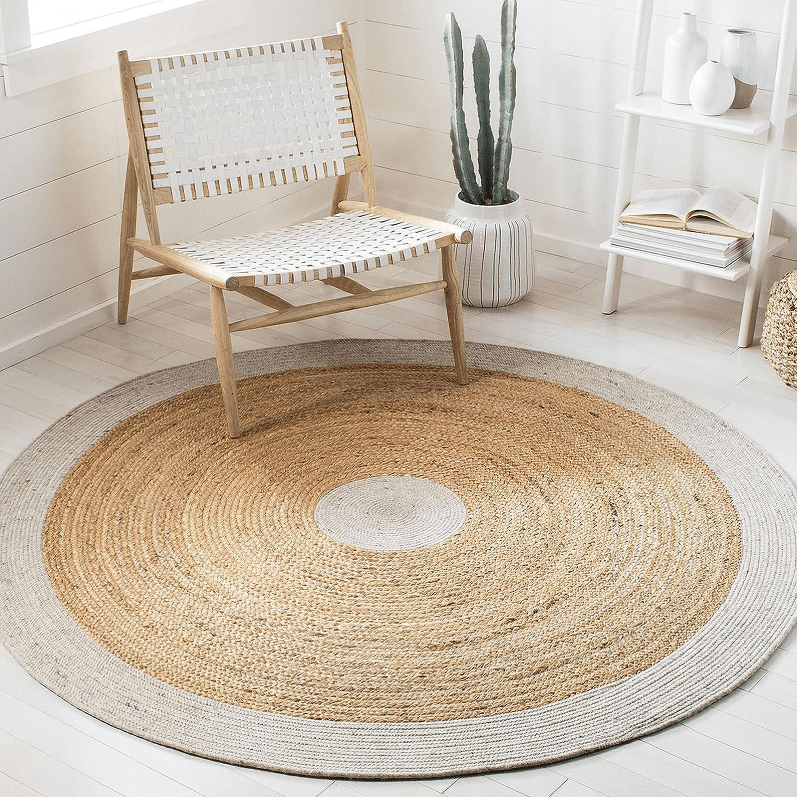 Jaipur Art And Craft Natural Jute Area Rug Round Floor Carpet for ...