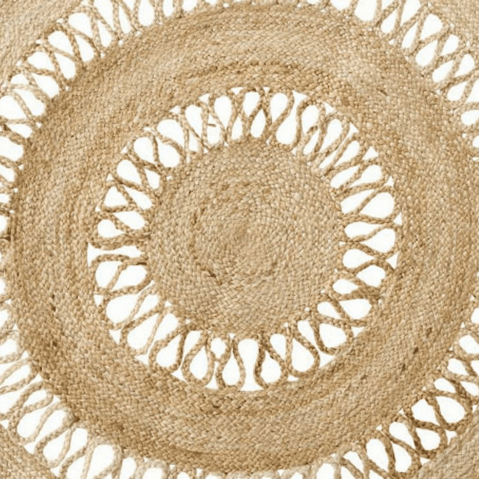 Jaipur Art And Craft Natural Round Reversible Handmade Jute Braided ...