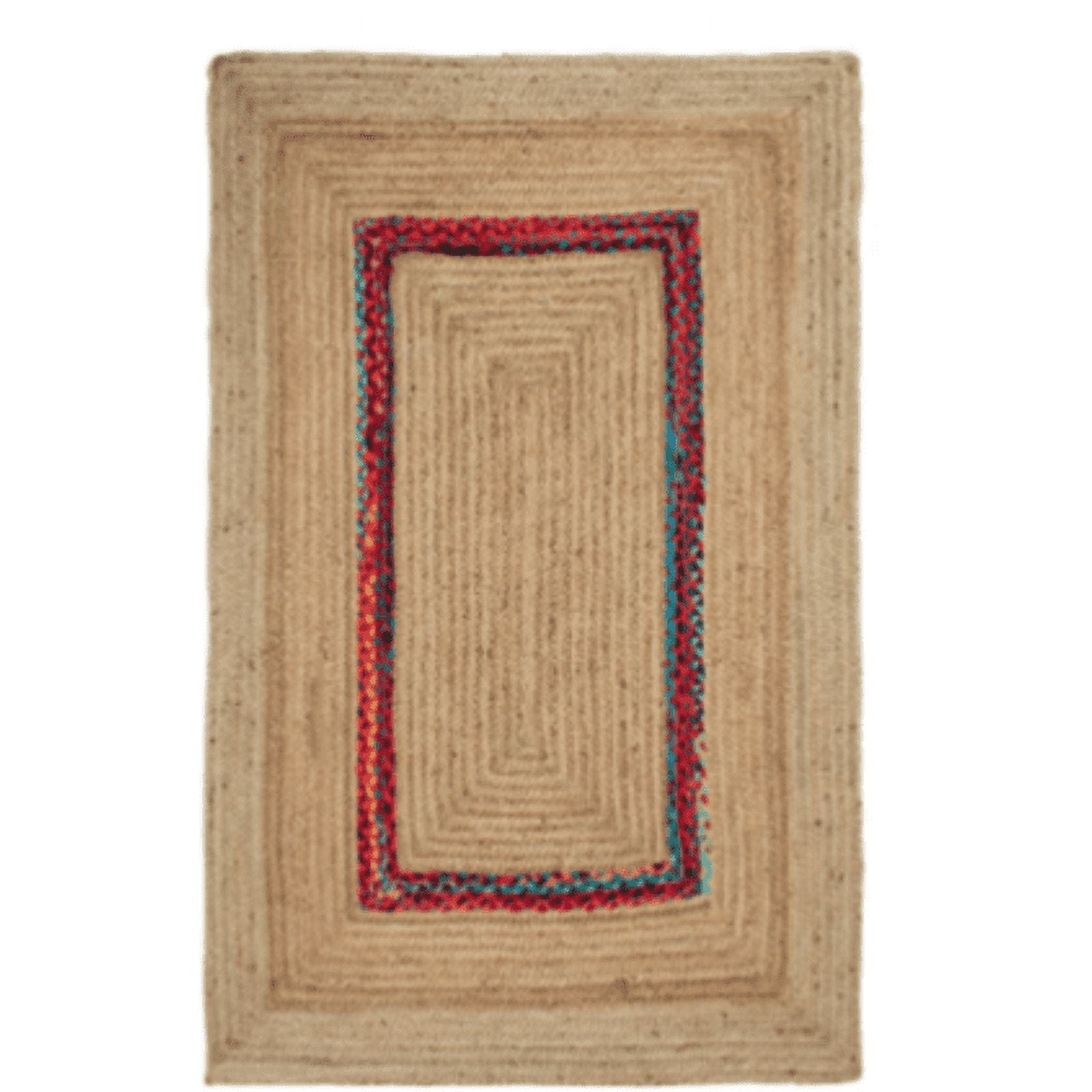 Jaipur Art And Craft Rectangle Jute Cotton Handmade Area Rug Boho Eco ...