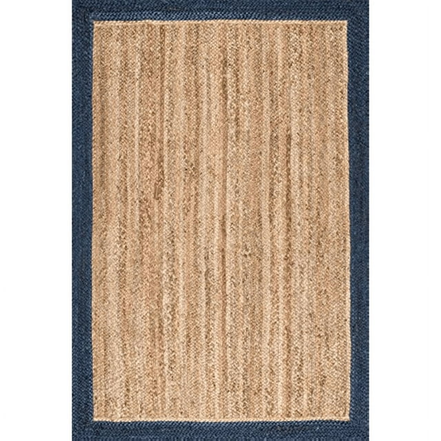 Jaipur Art And Craft Reversible Handmade Rectangle Blue Jute Area Rug ...