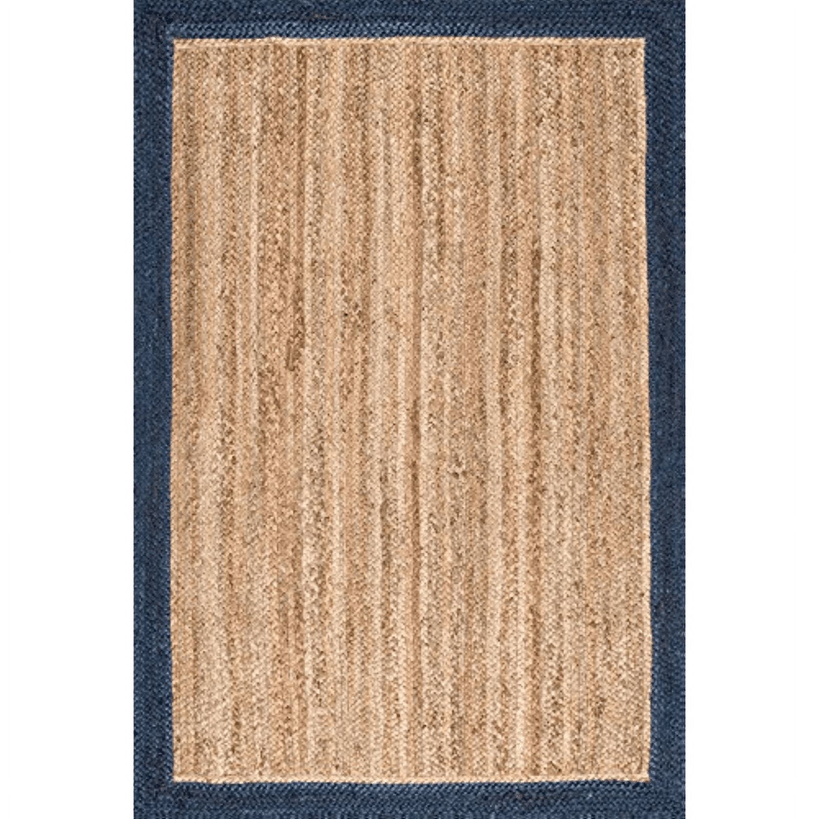 Jaipur Art And Craft Reversible Handmade Rectangle Blue Jute Area Rug ...