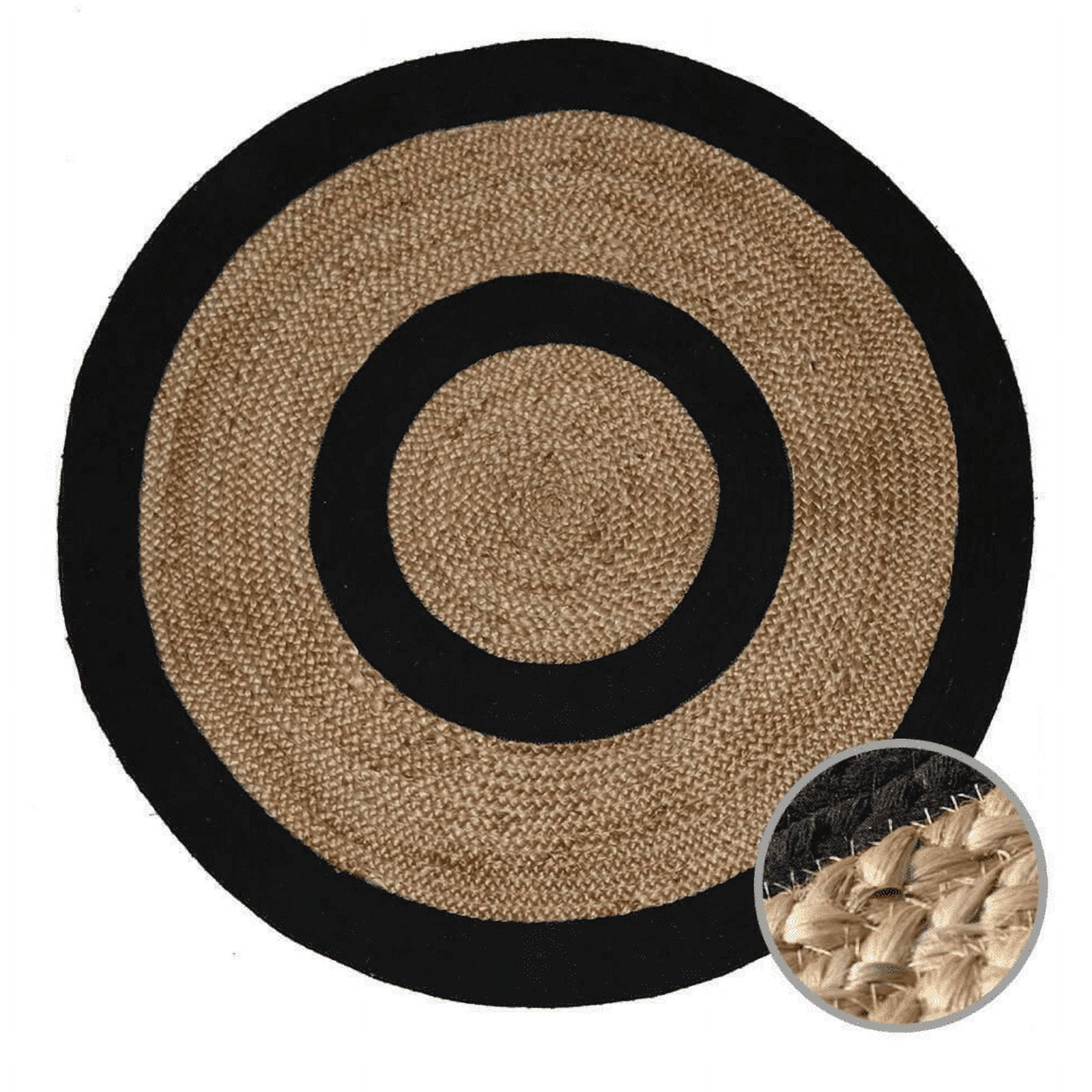 Jaipur Art And Craft Round Traditional Jute Area Rug Indian Natural ...