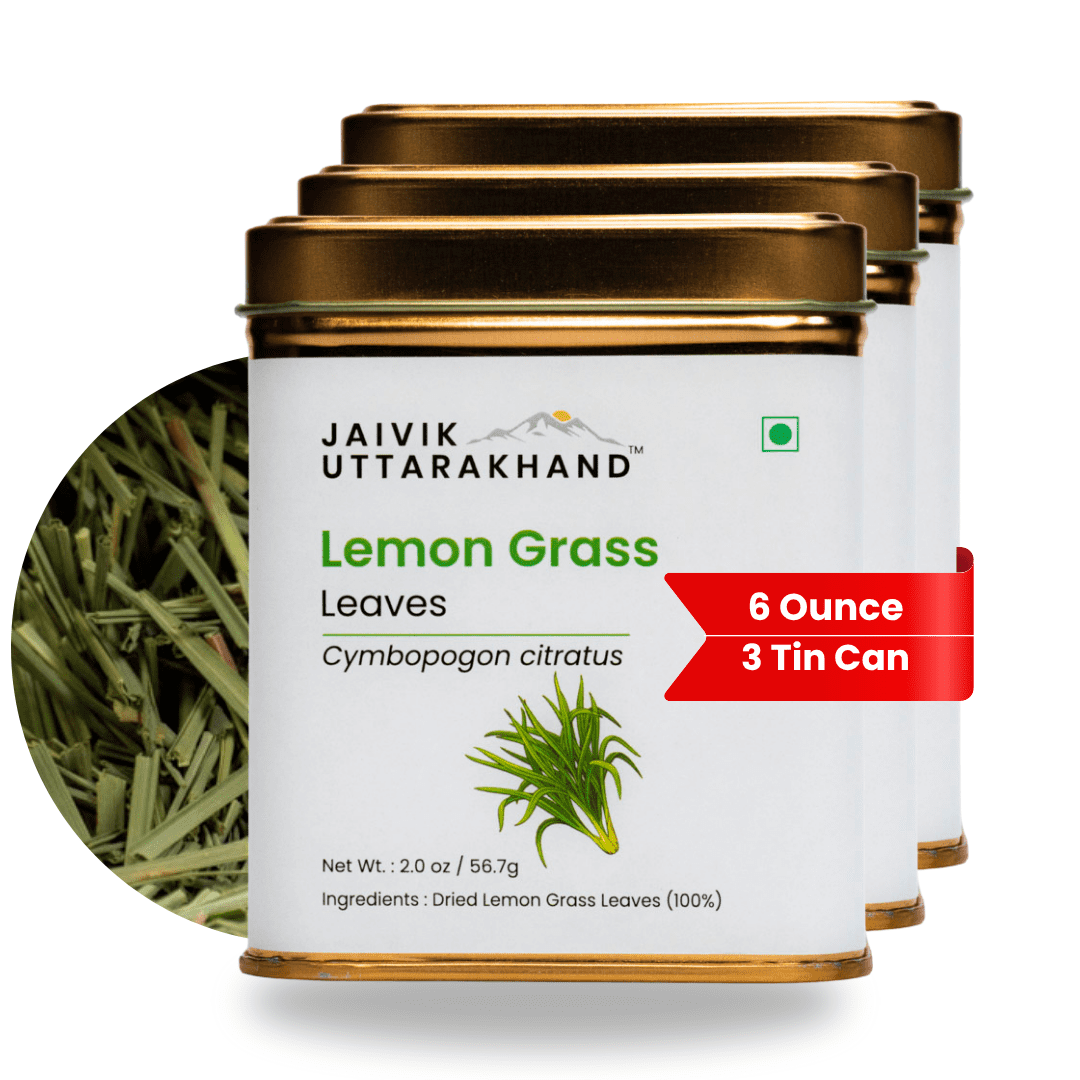 Jaivik Uttarakhand - Dried Lemongrass Herbal Tea (6 oz), Calming ...