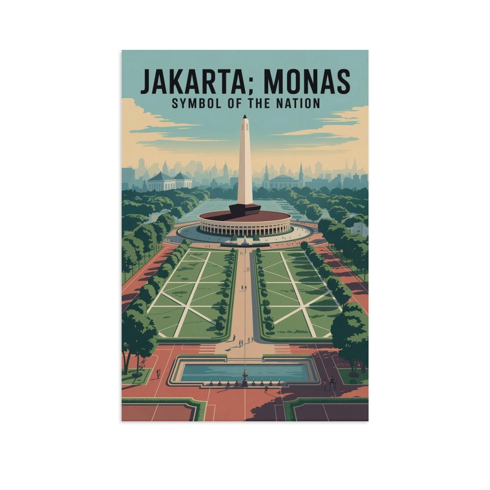 Jakarta Monas Symbol of The Nation National Monument Vintage Travel ...