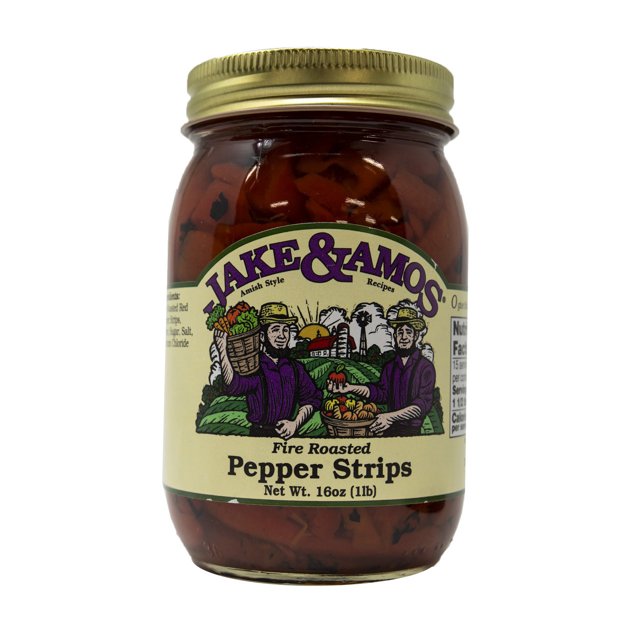 Jake & Amos Fire Roasted Pepper Strips, 2-Pack 16 oz. Jars - Walmart.com