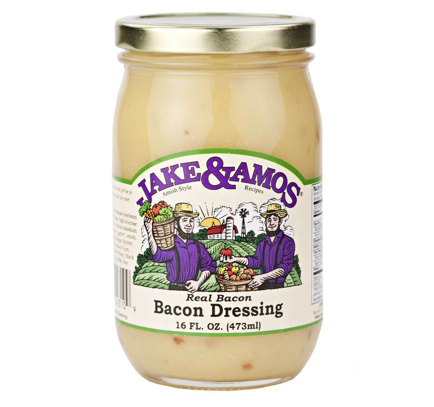 Jake & Amos Homemade Bacon Dressing, Famous in Amish Country, 16 Ounce ...