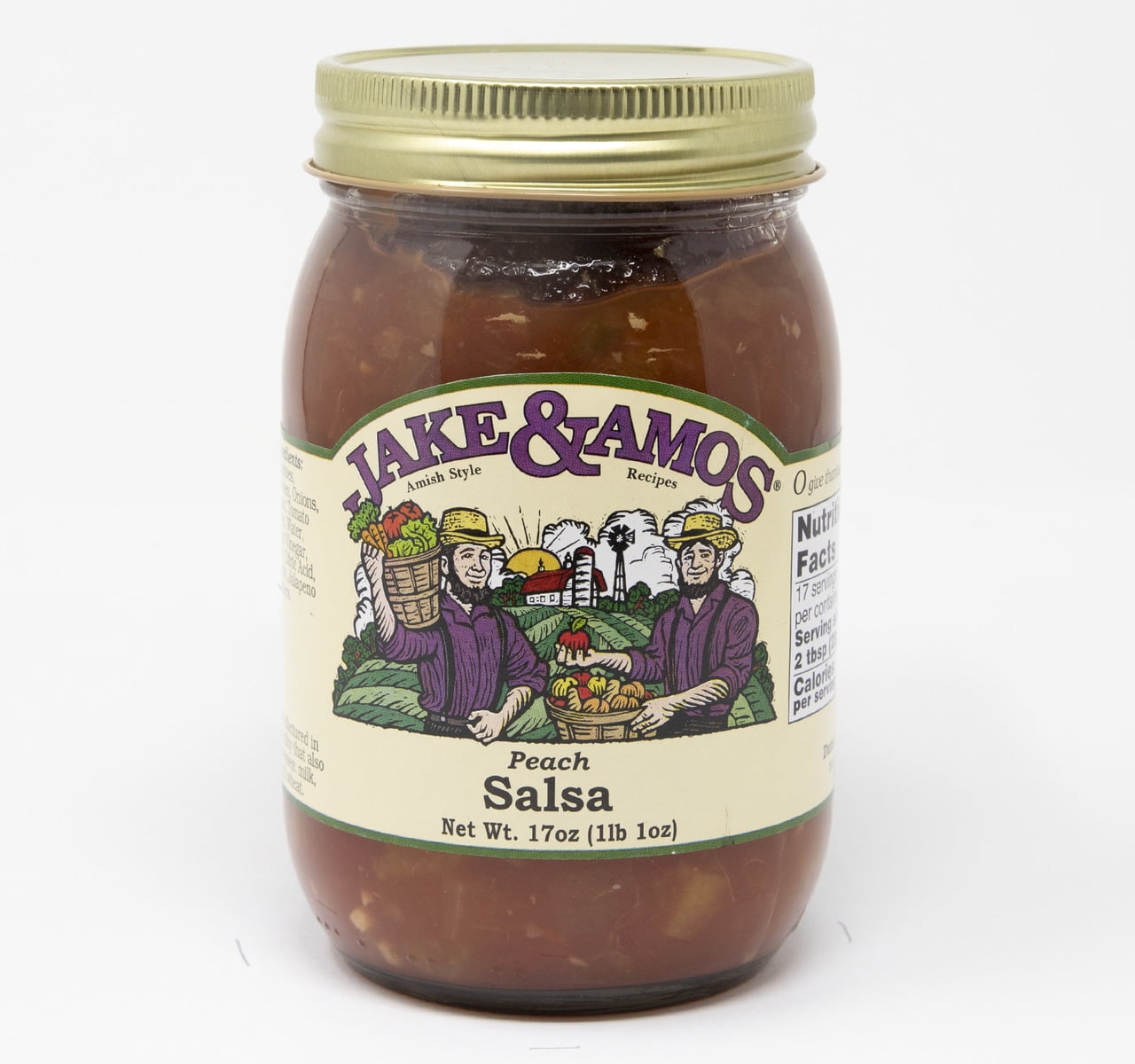Jake & Amos Salsa Peach 16oz (2 Pack) - Walmart.com
