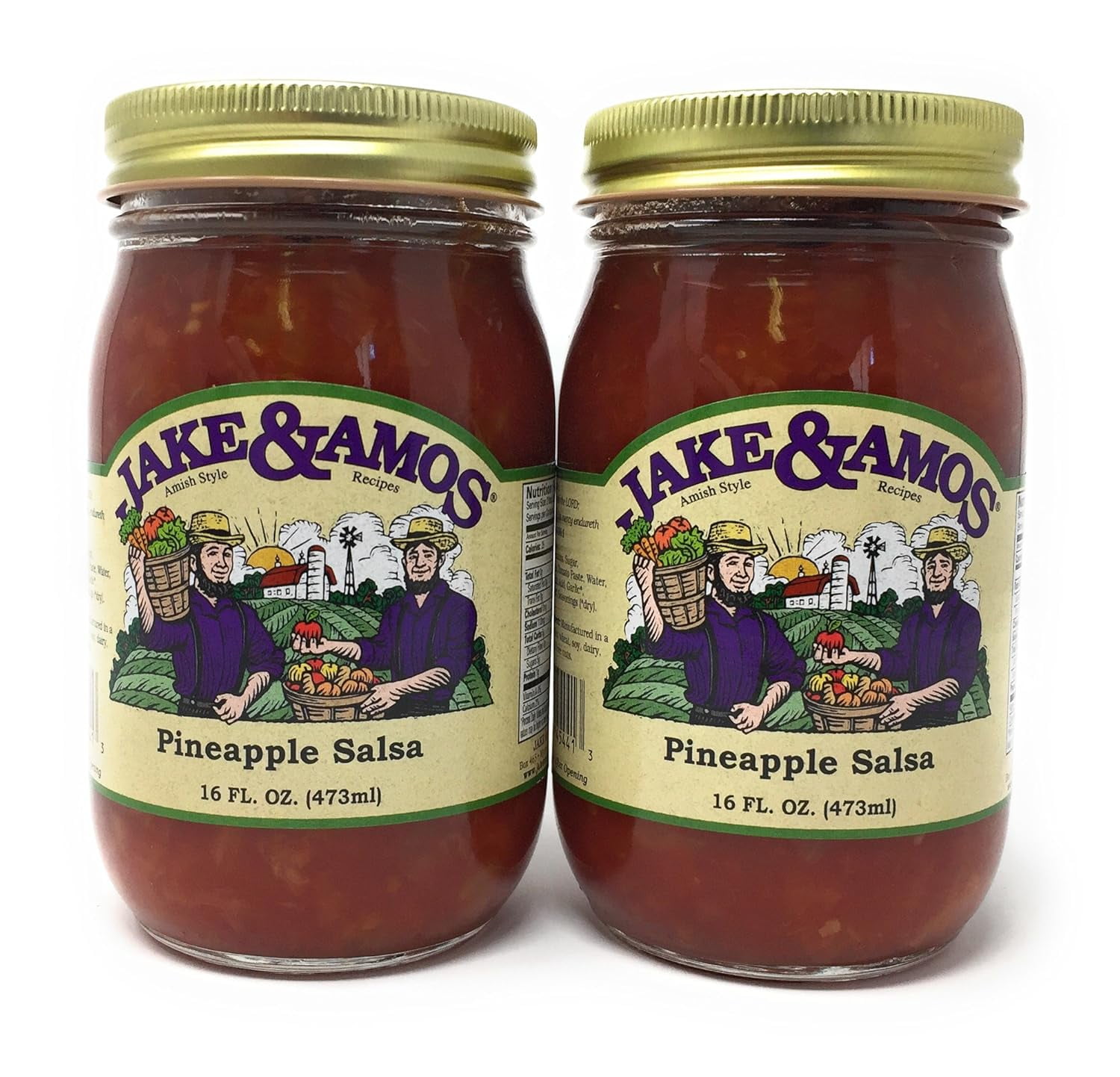 Jake & Amos Salsa Pineapple, 2-Pack 16 oz. Jars - Walmart.com
