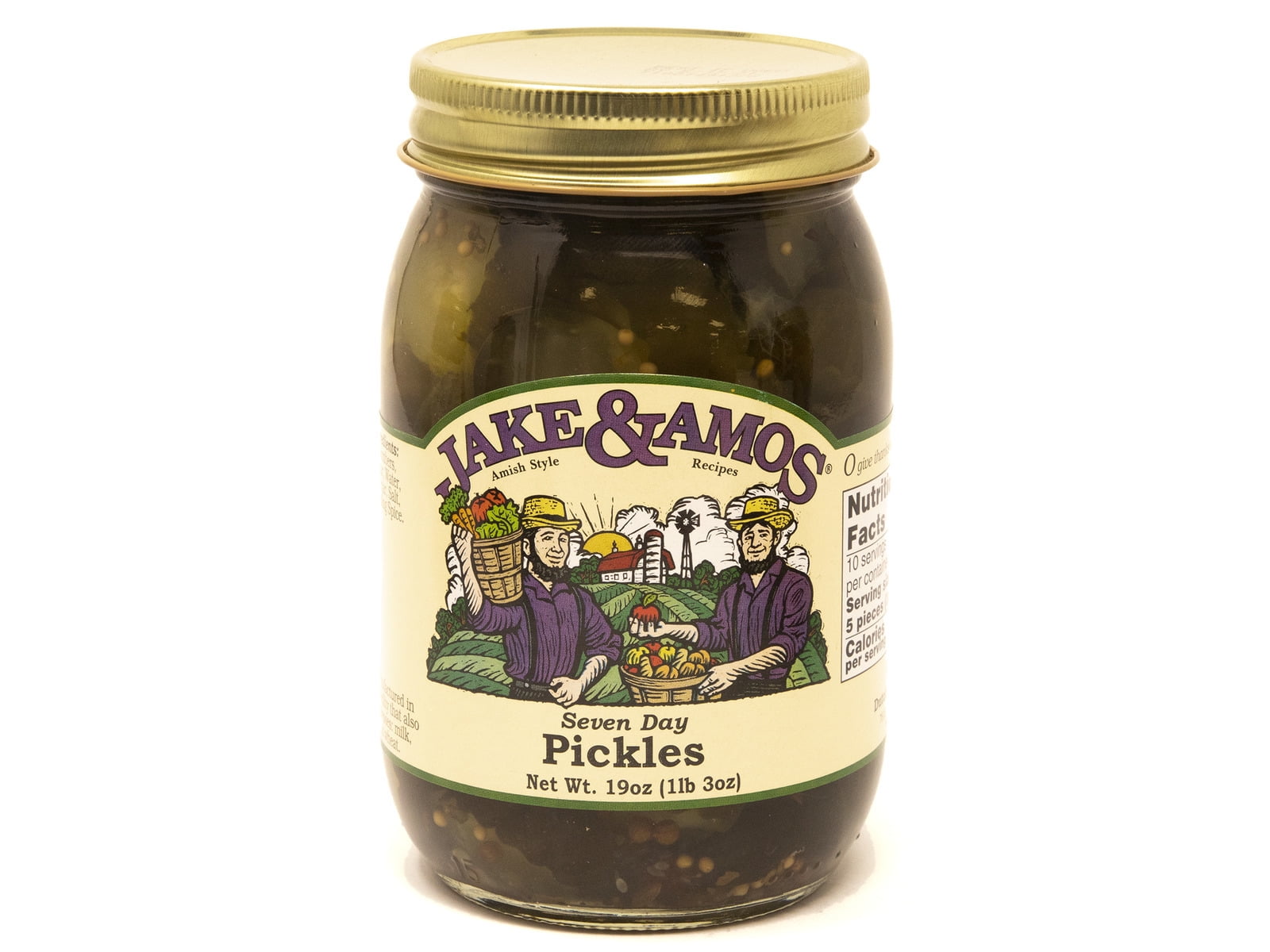 Jake & Amos Seven Day Pickles, 2-Pack 19 oz. Jars - Walmart.com