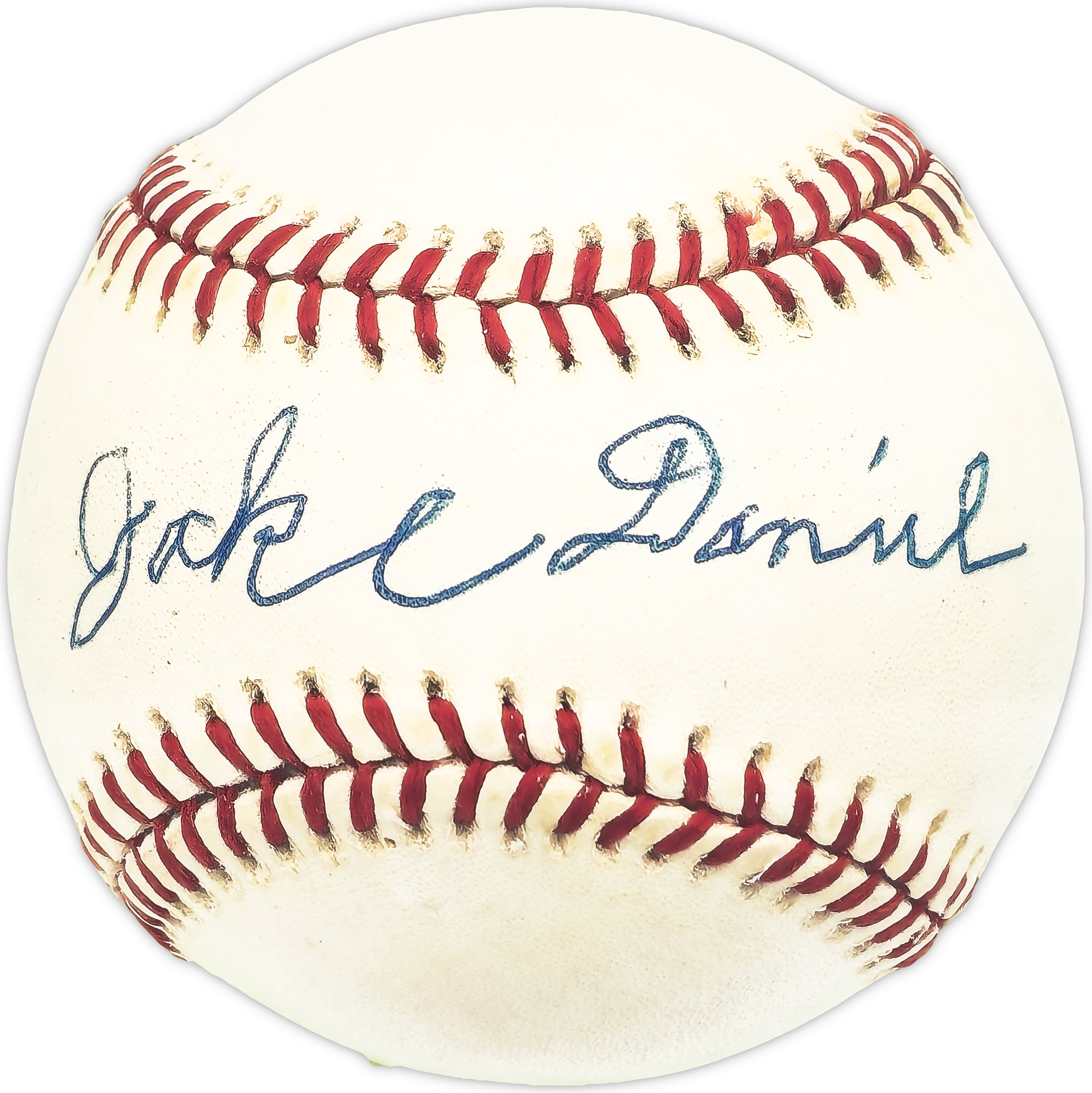 Jake Daniel Autographed Official NL Baseball Brooklyn Dodgers Beckett ...